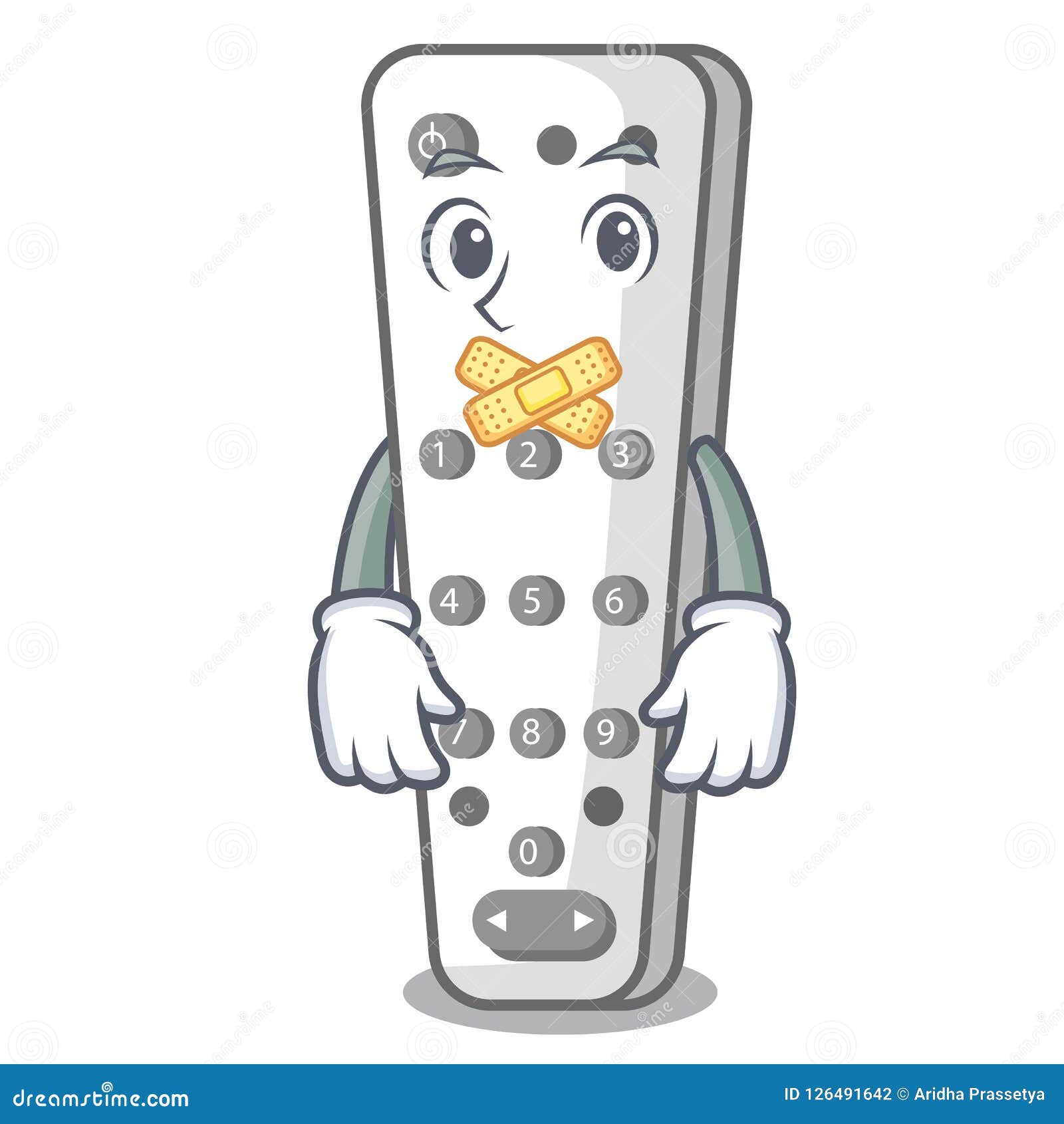 Silent Cartoon Remote Control of Air Conditioner Stock Vector ...