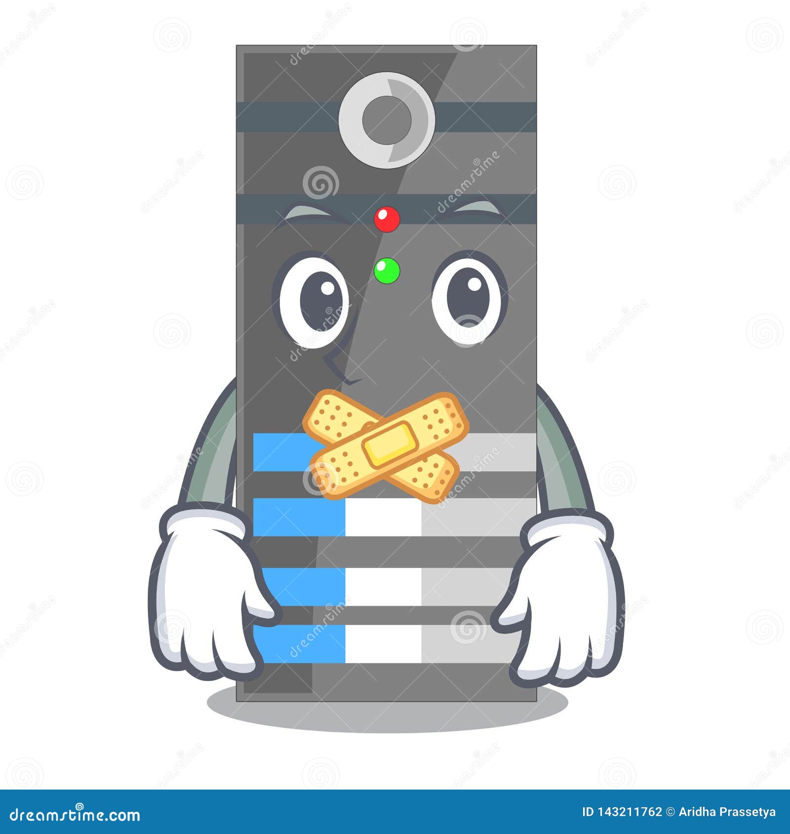 Silent Data Server Above the Cartoon Tables Stock Vector - Illustration ...