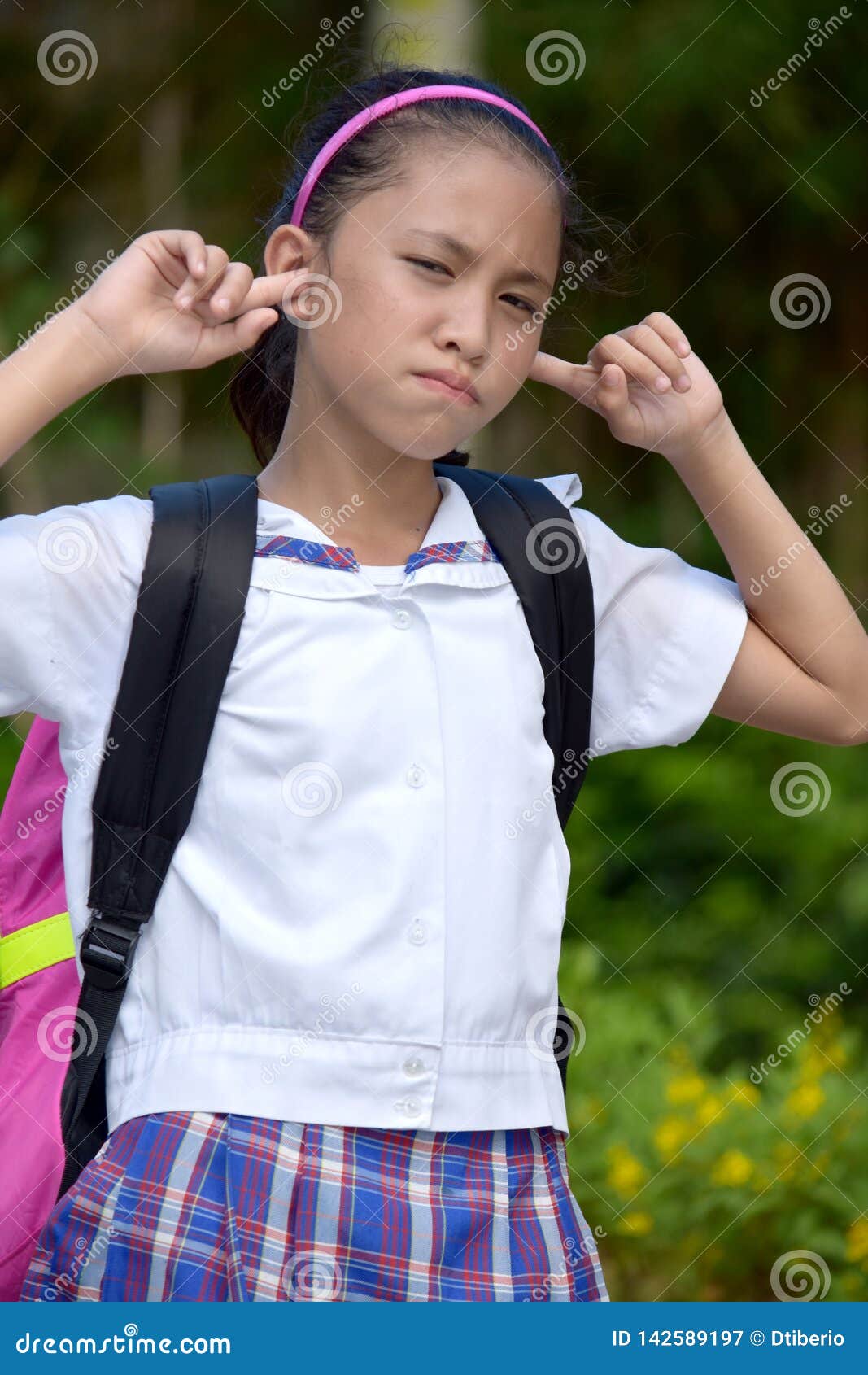 Silent Diverse Female Student Stock Image - Image of pupils, female ...