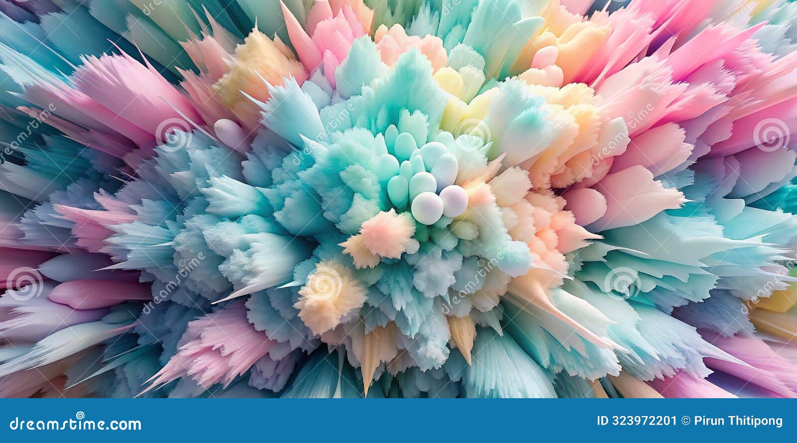 A Silent Explosion of Pastel Colored Soft Edged Shapes in a Void AI ...