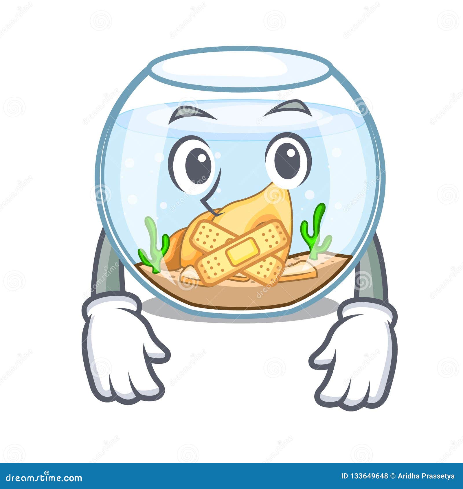 Silent Fishbowl in a Funny on Cartoon Stock Vector - Illustration of ...