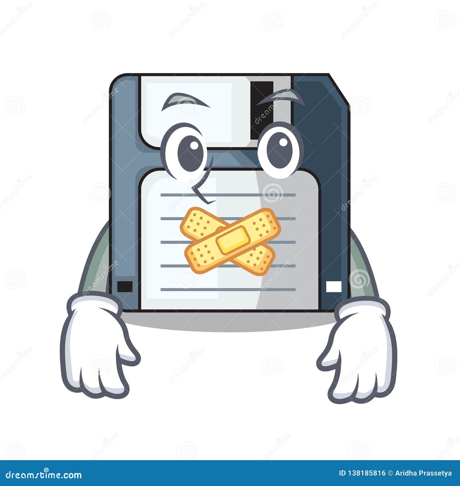 Silent Floppy Disk in the Writing Wallet Stock Vector - Illustration of ...
