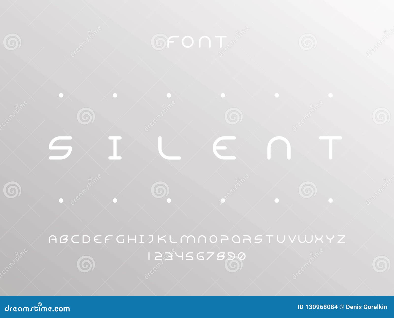 Silent Font. Vector Alphabet Stock Vector - Illustration of abstract ...