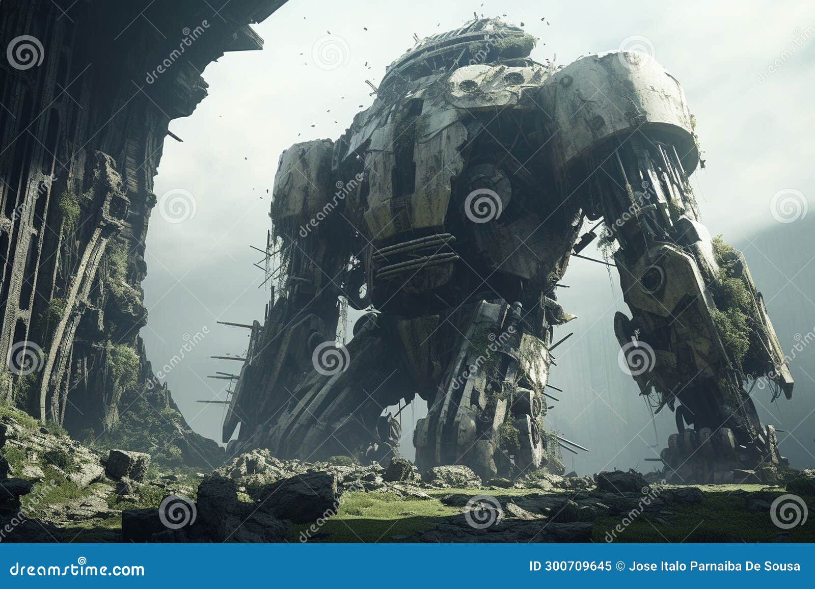 Silent Giants Of Destruction Colossal Machines Stock Photography ...