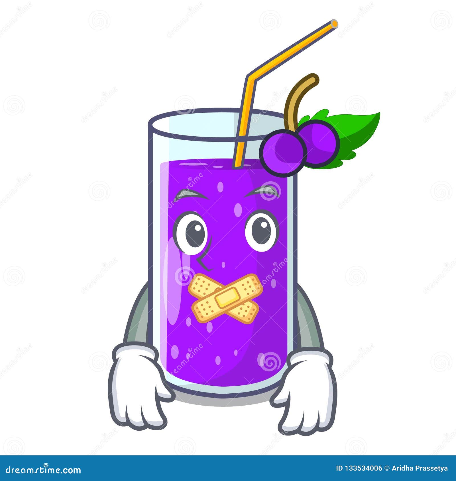 Silent Grape Juice Bottle with Label Cartoon Stock Vector ...