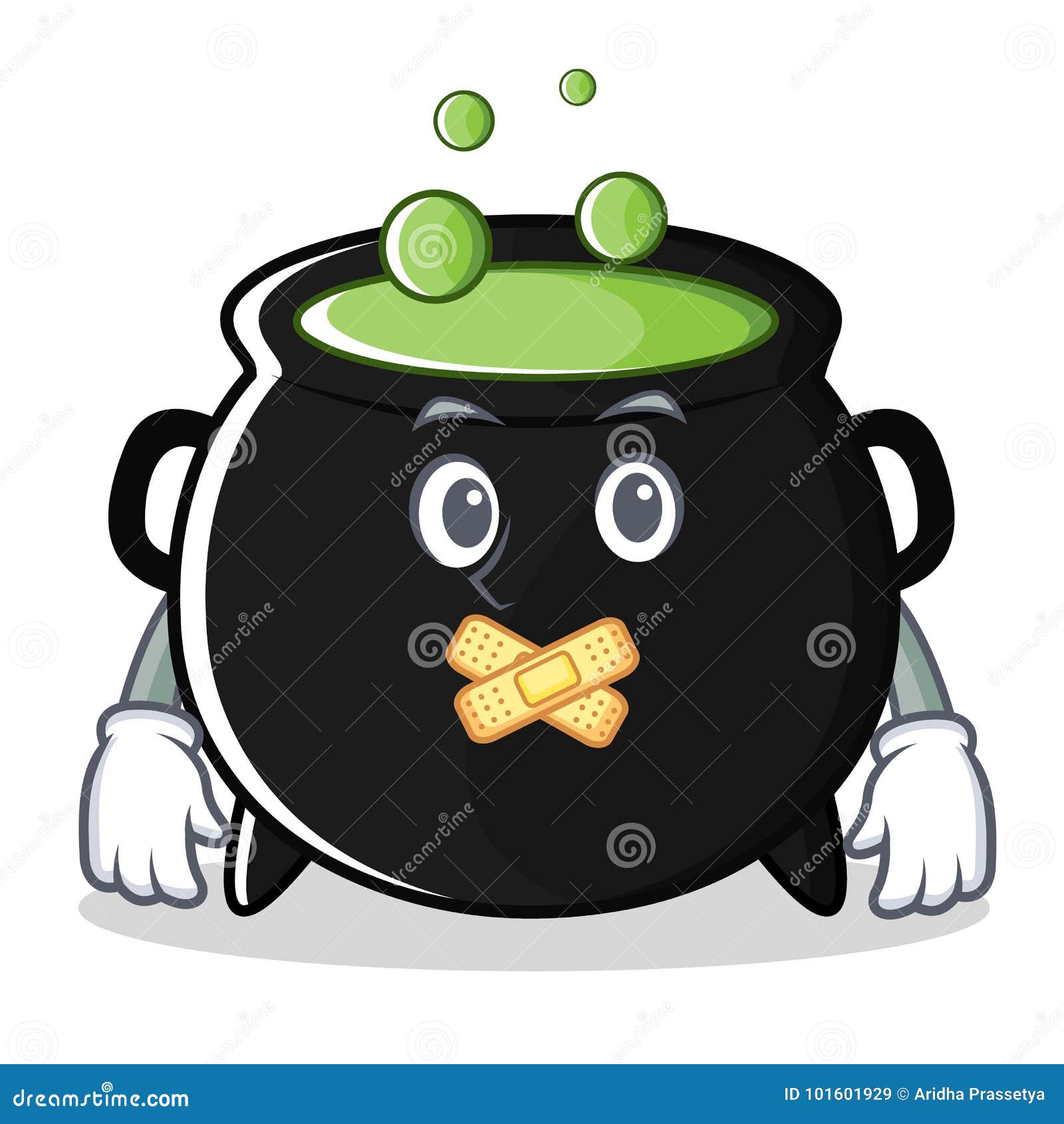 Silent Magic Cauldron Character Cartoon Stock Vector - Illustration of ...