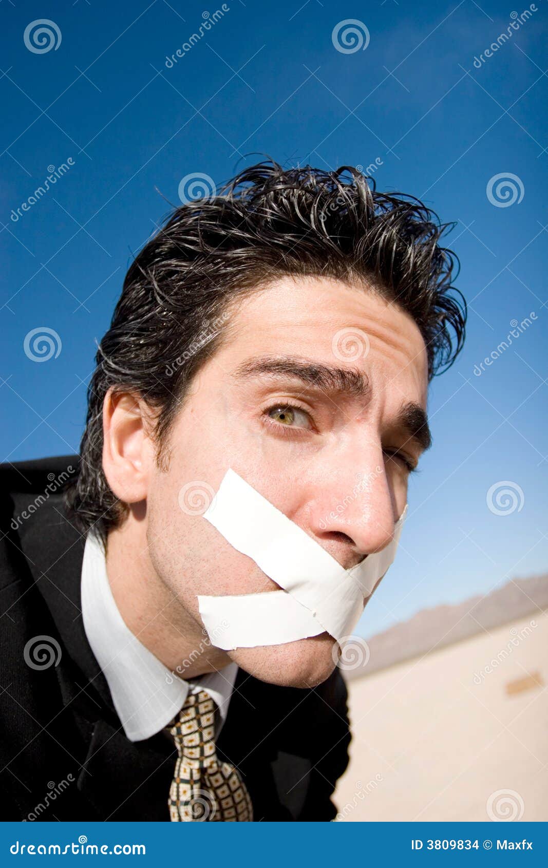 Silent man stock photo. Image of corporate, duct, quiet - 3809834