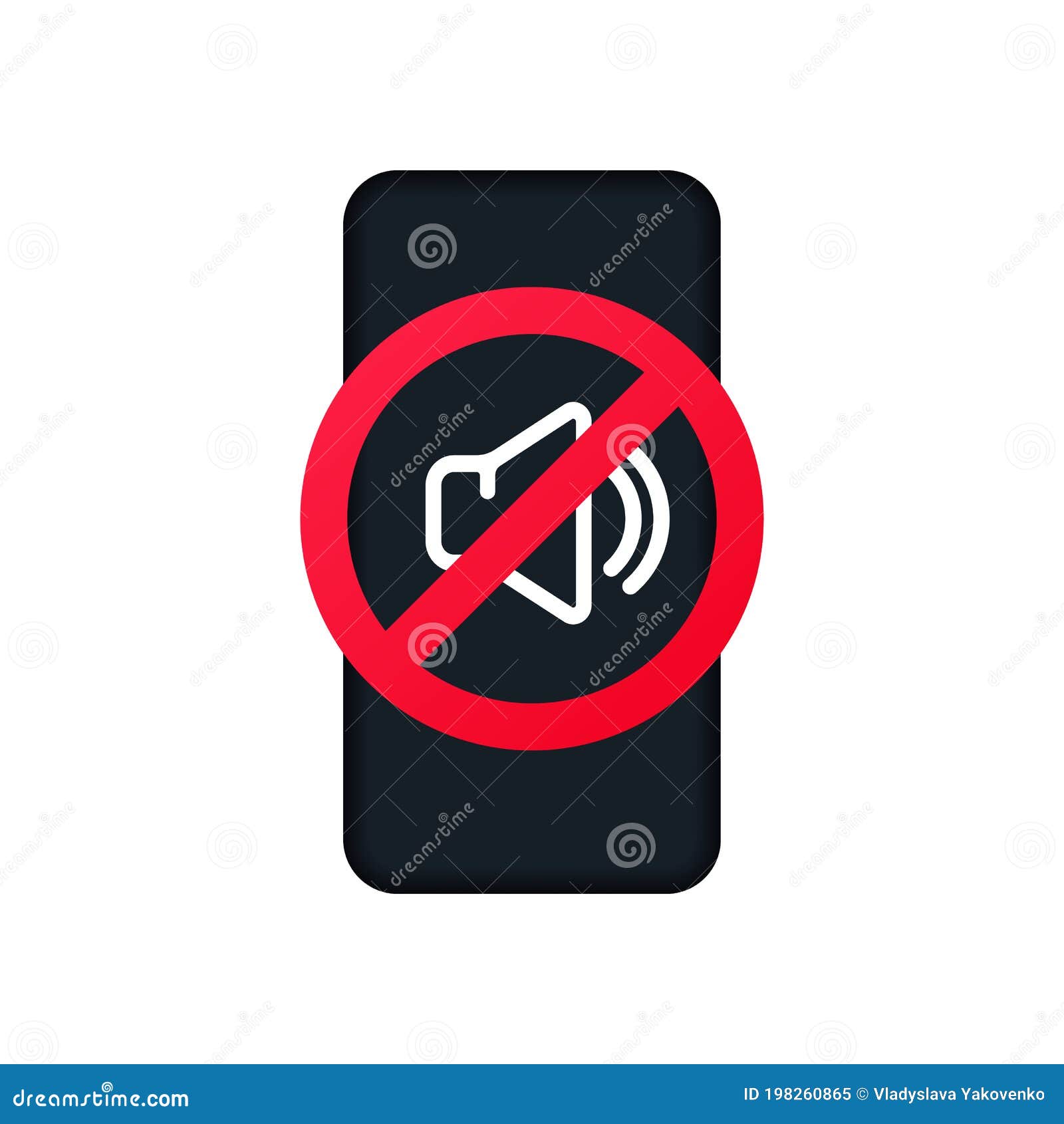 Silent Mode Icon for Smart Phone. Vector EPS 10 Stock Vector ...