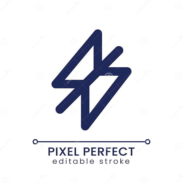 Silent Mode Pixel Perfect Linear Ui Icon Stock Vector - Illustration of smartphone, editable ...