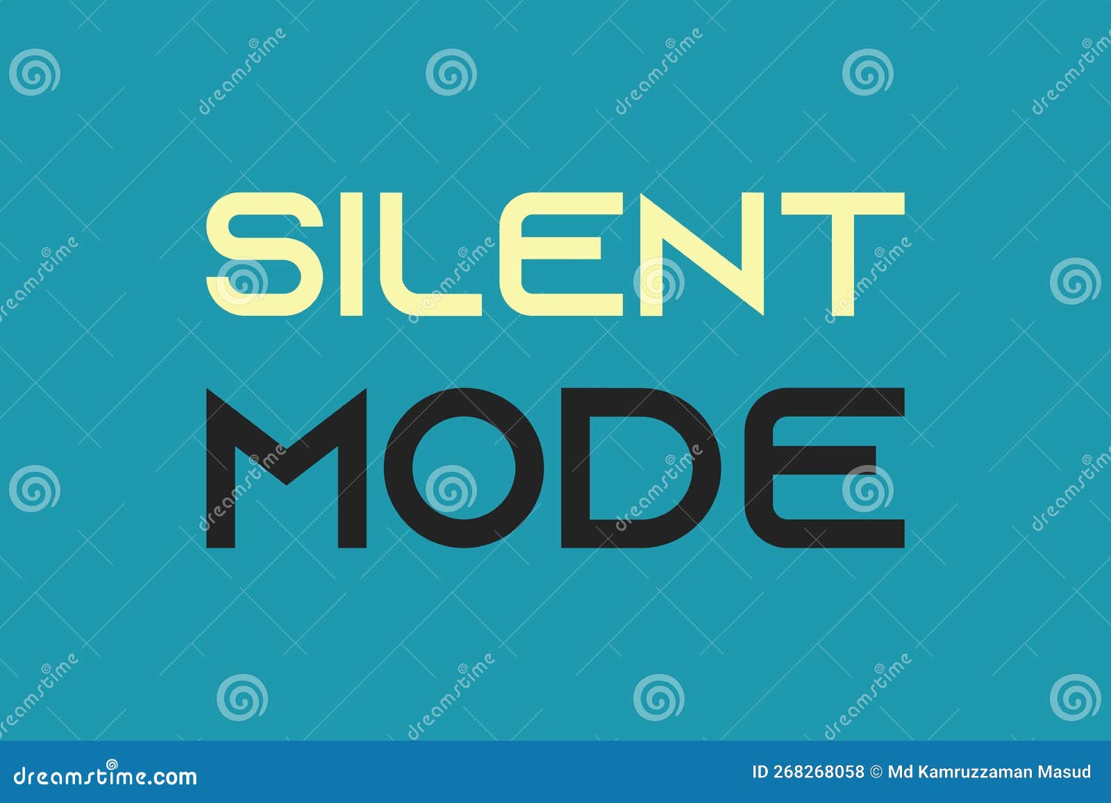 Silent Mode Text Vector T-shirt Design. Stock Vector - Illustration of ...