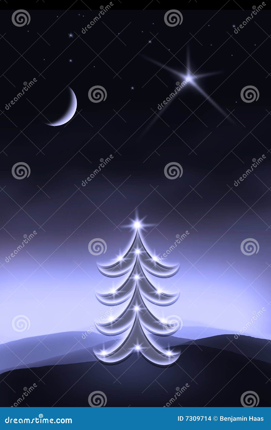 Silent night stock illustration. Illustration of gift - 7309714