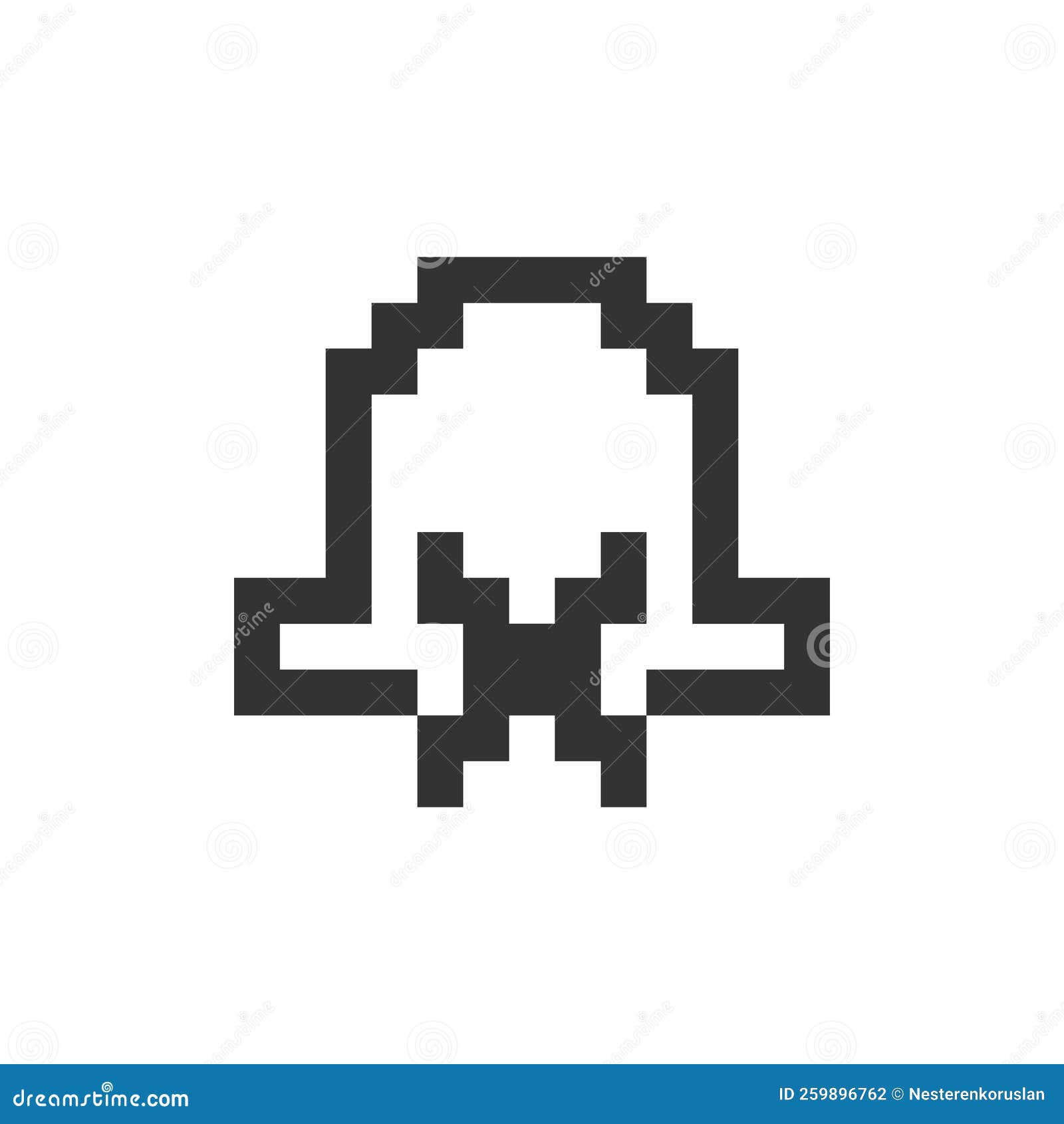 Silent Notifications Pixelated Ui Icon Stock Vector - Illustration of ...