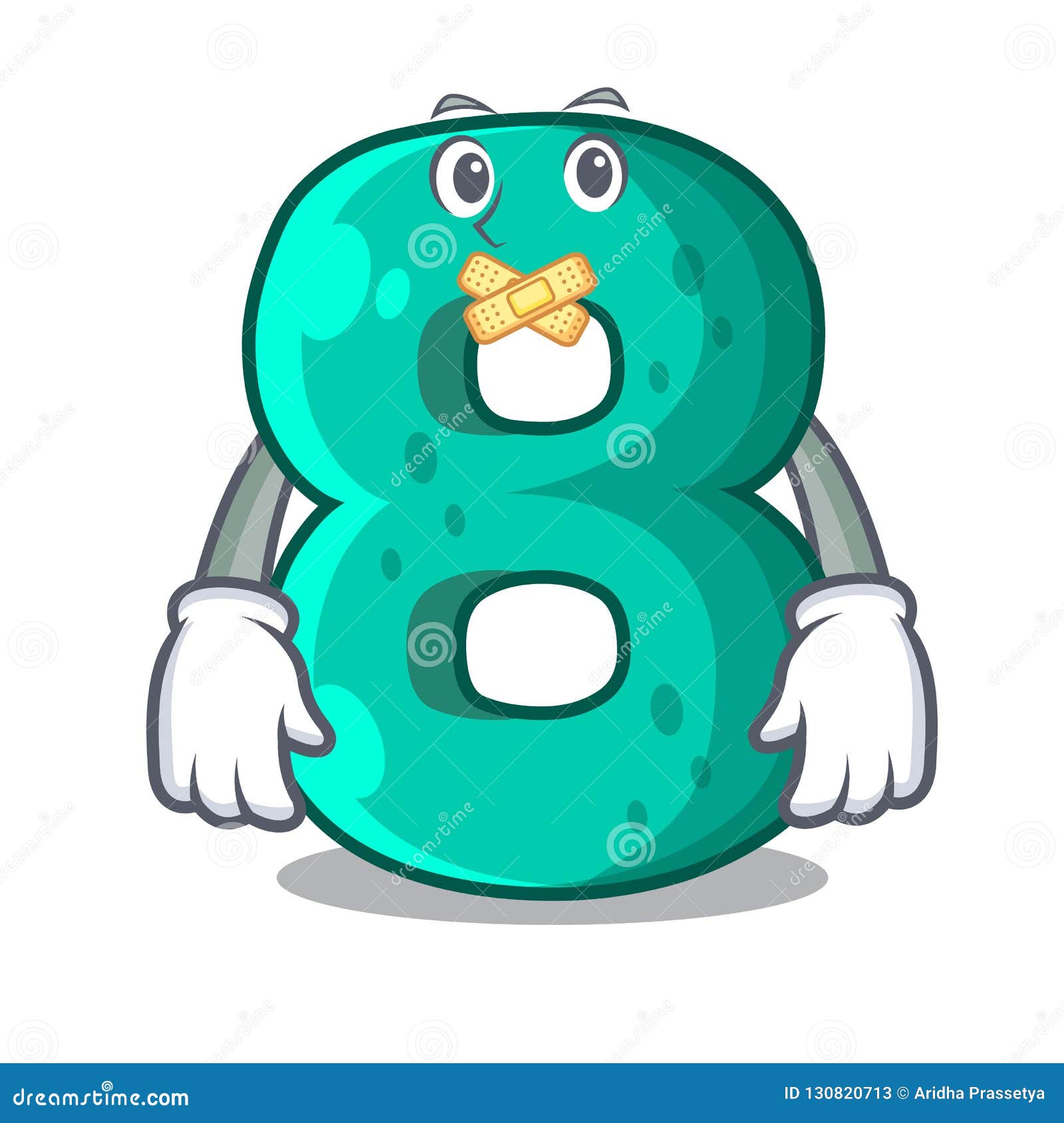 Silent Number Eight Volume Logo the Mascot Stock Vector - Illustration ...