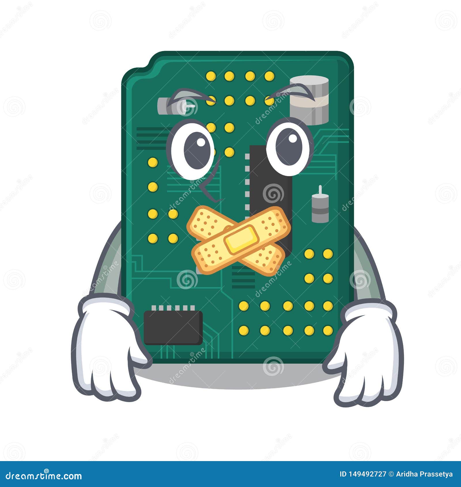 Silent PCB Circuit Board in the Cartoon Stock Vector - Illustration of ...
