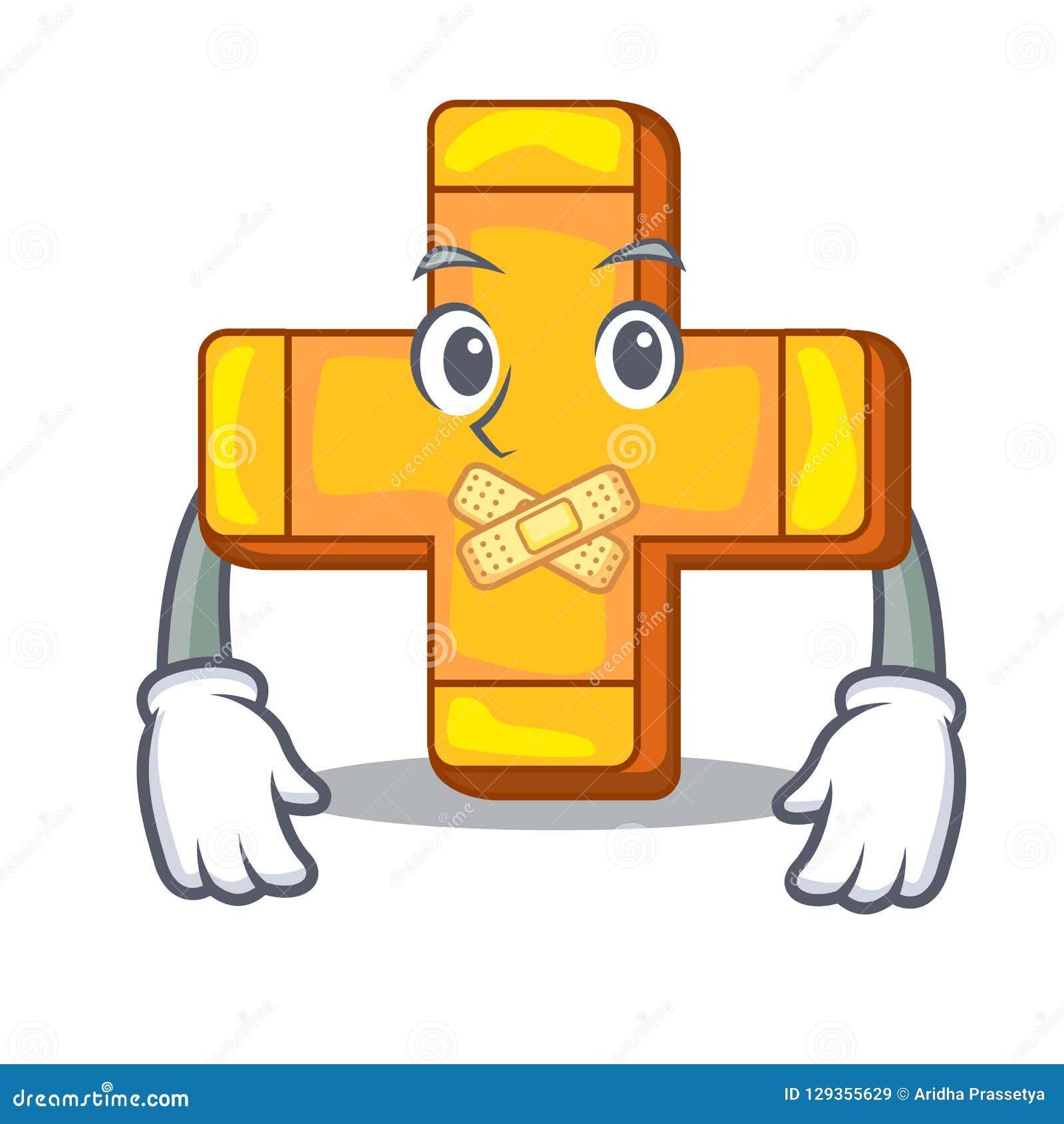 Silent Plus Sign Isolated on the Mascot Stock Vector - Illustration of ...