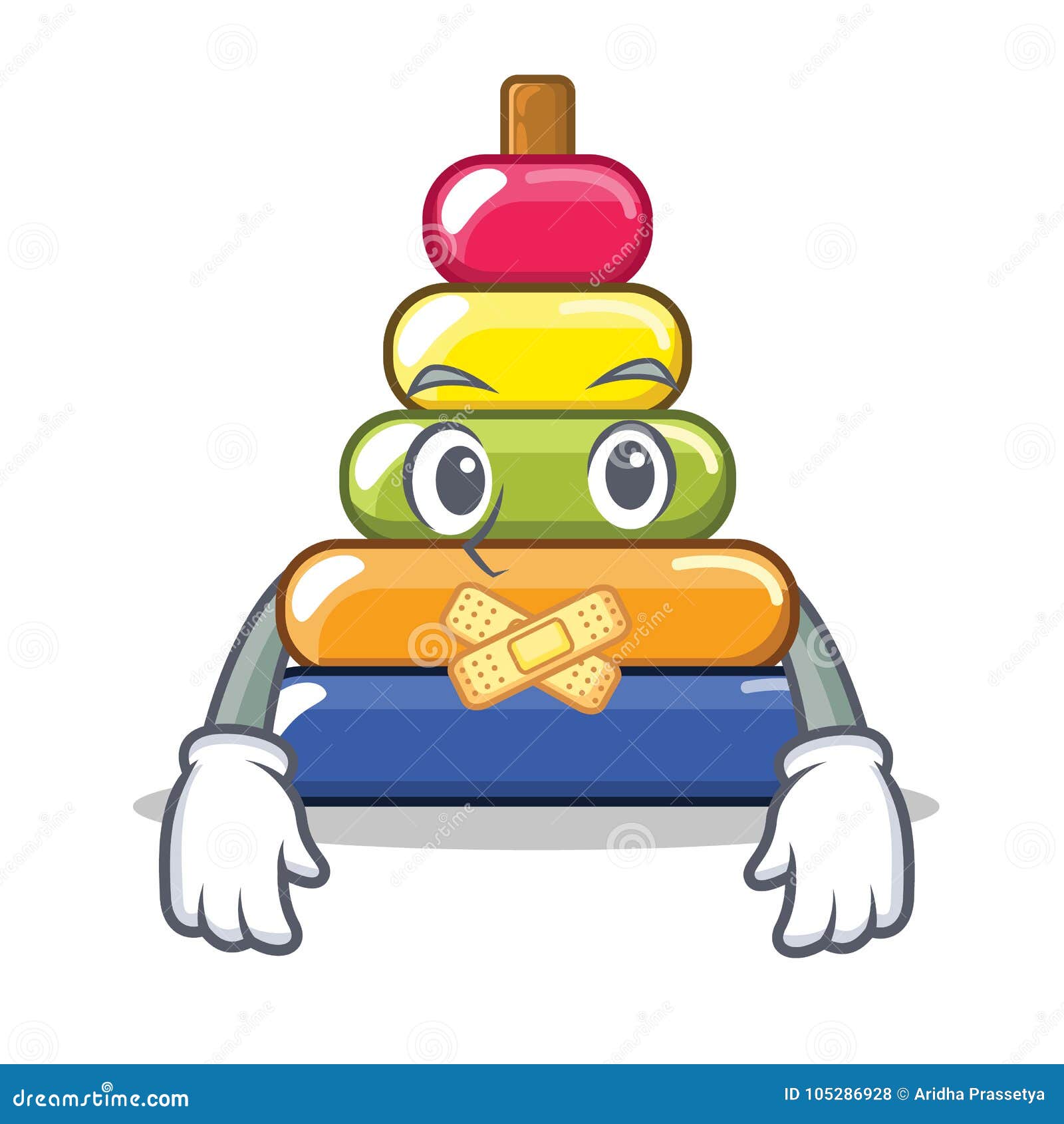 Silent Pyramid Ring Character Cartoon Stock Vector - Illustration of ...