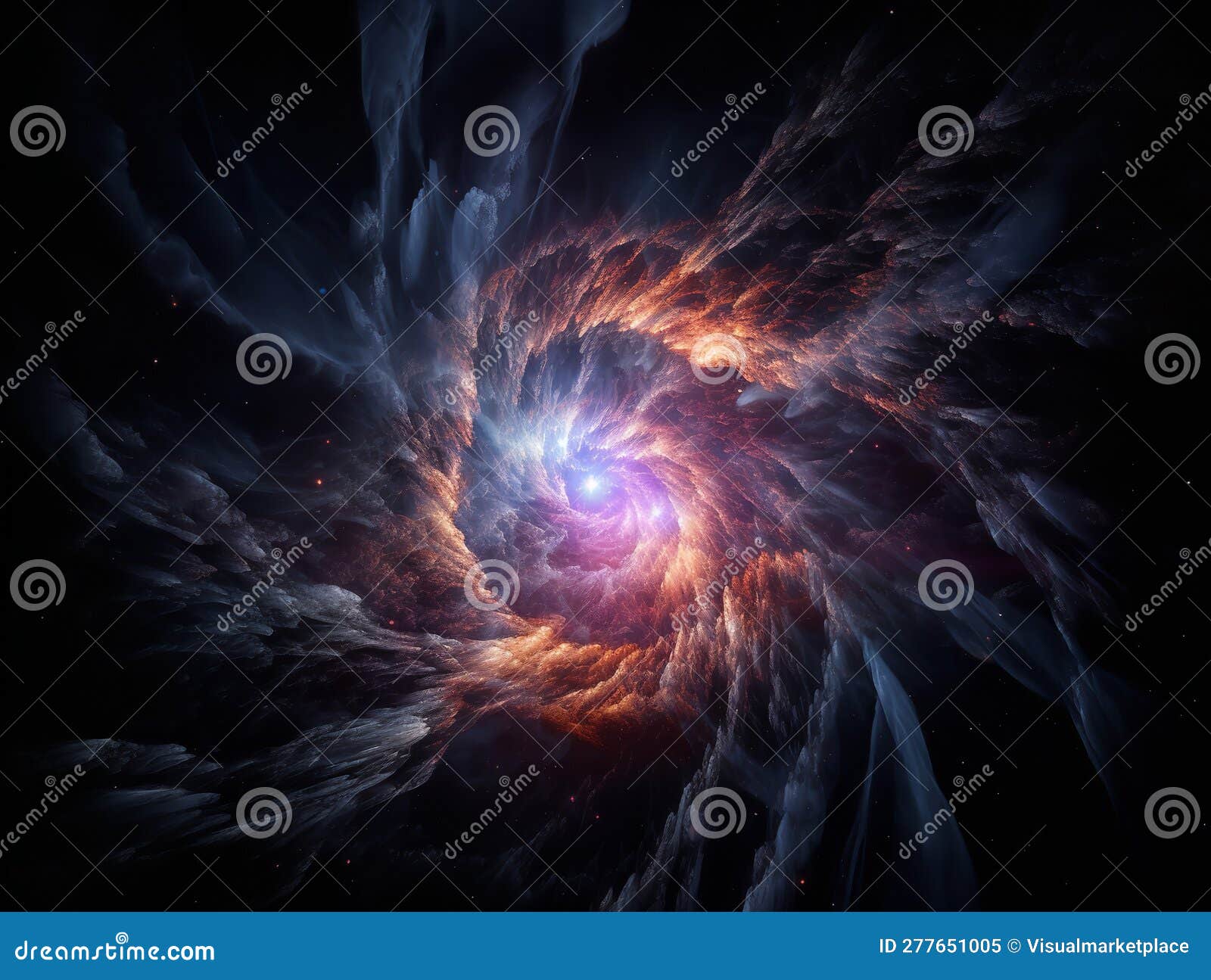 The Silent Roar of a Distant Supernova Stock Illustration ...