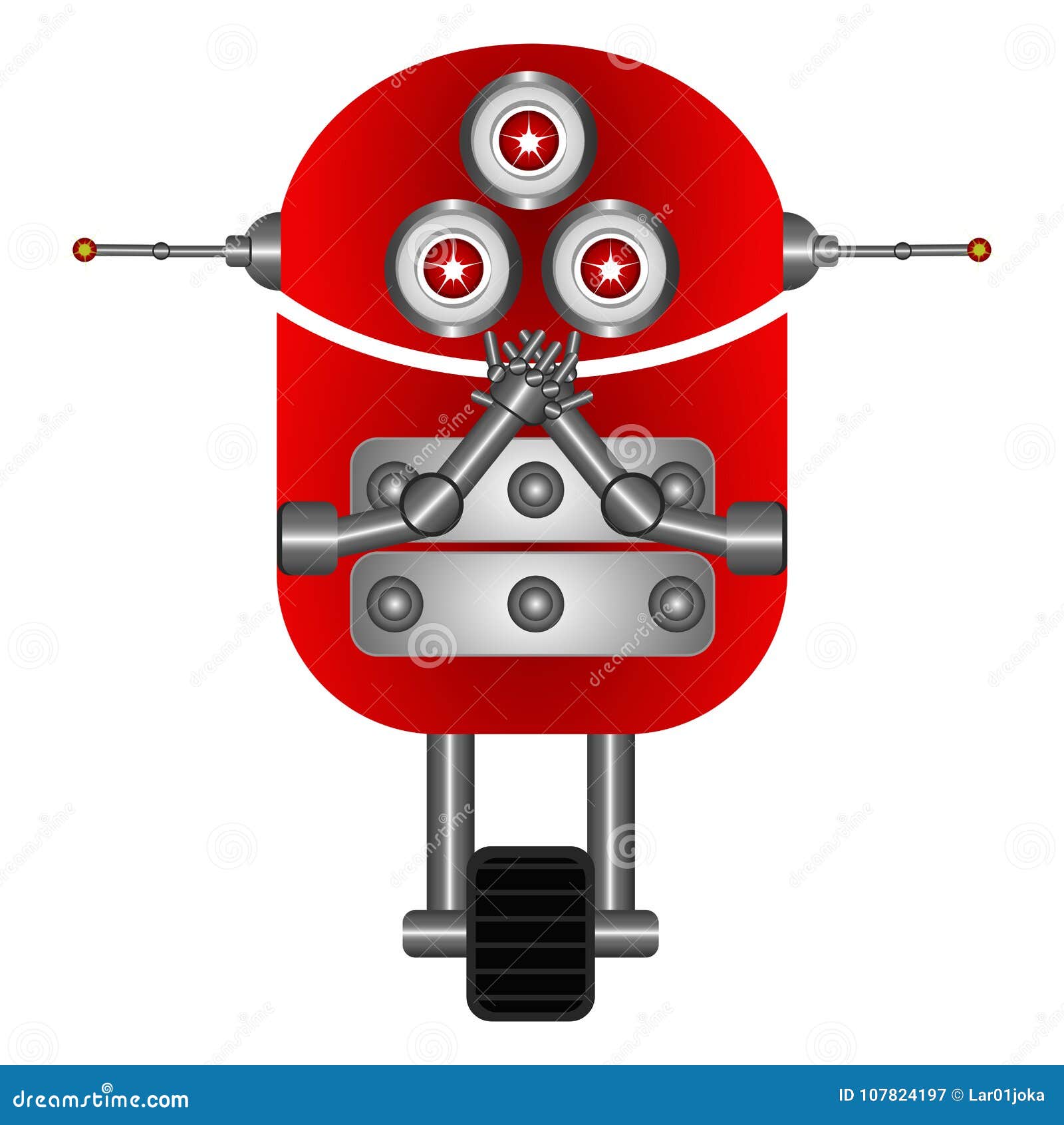 Isolated silent robot stock vector. Illustration of concept - 107824197