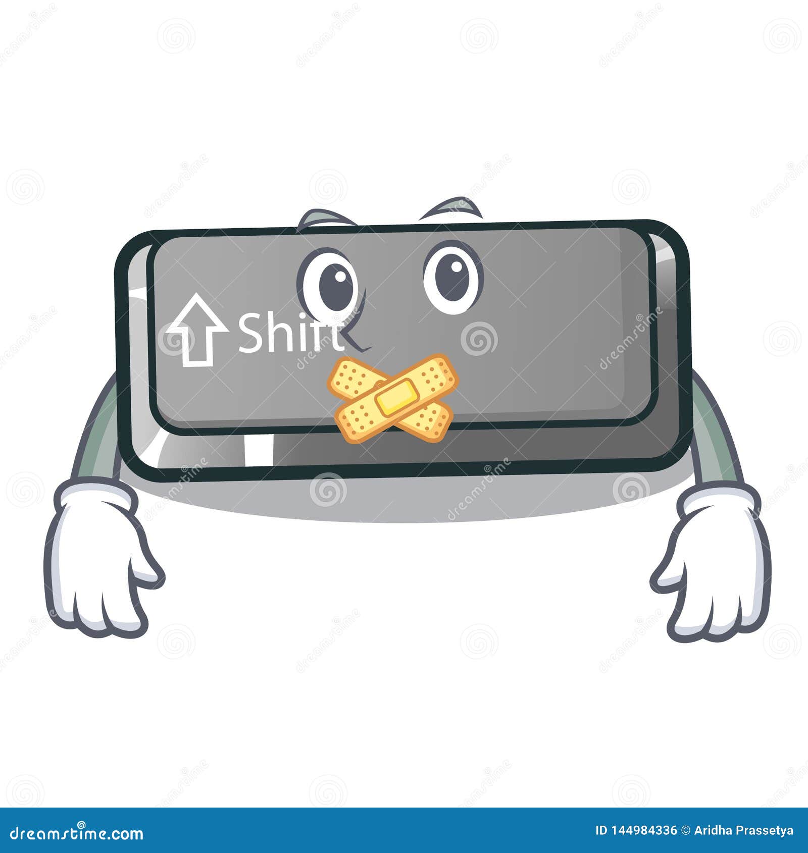 Silent Shift Button Installed in Cartoon Game Stock Vector ...