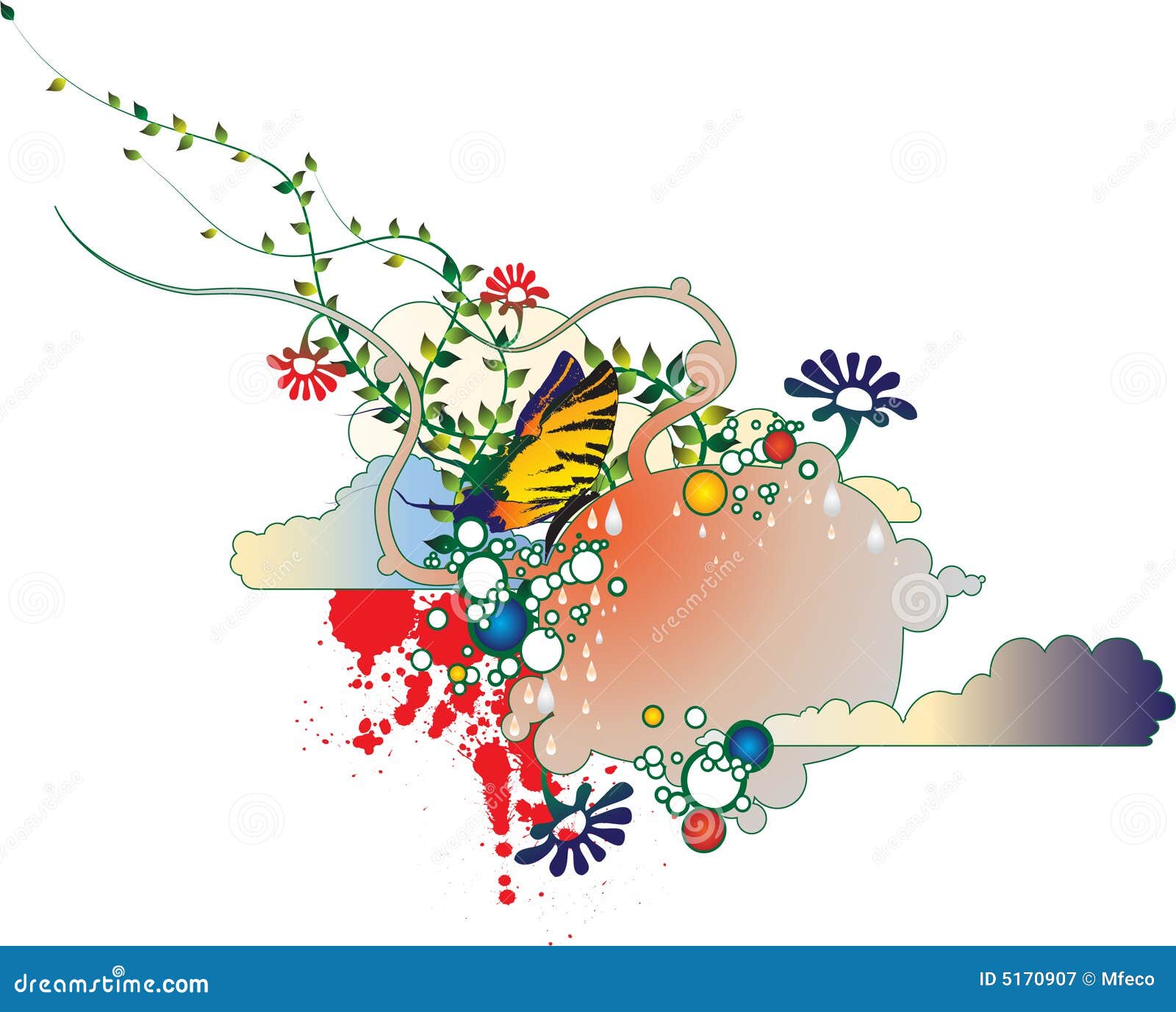 Silent spring stock vector. Illustration of creative, insect - 5170907