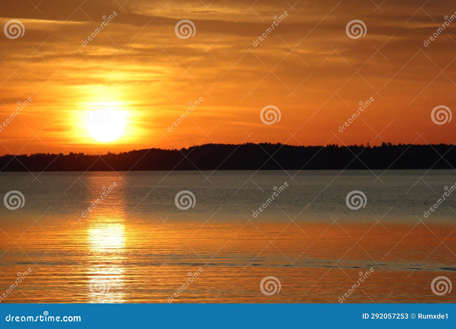 Silent Sunset stock image. Image of coast, setting, forest - 292057253