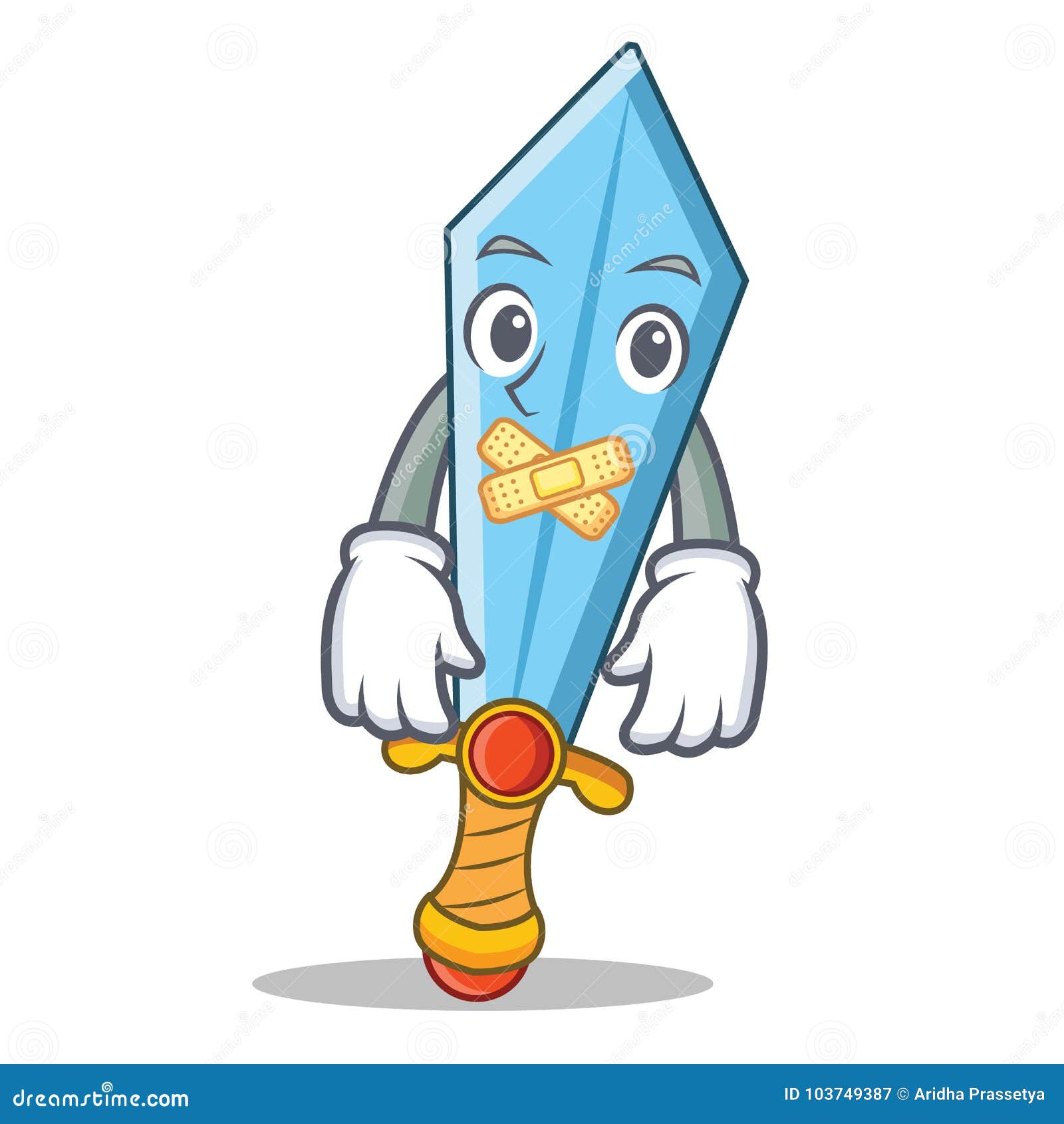 Silent Sword Character Cartoon Style Stock Vector - Illustration of ...