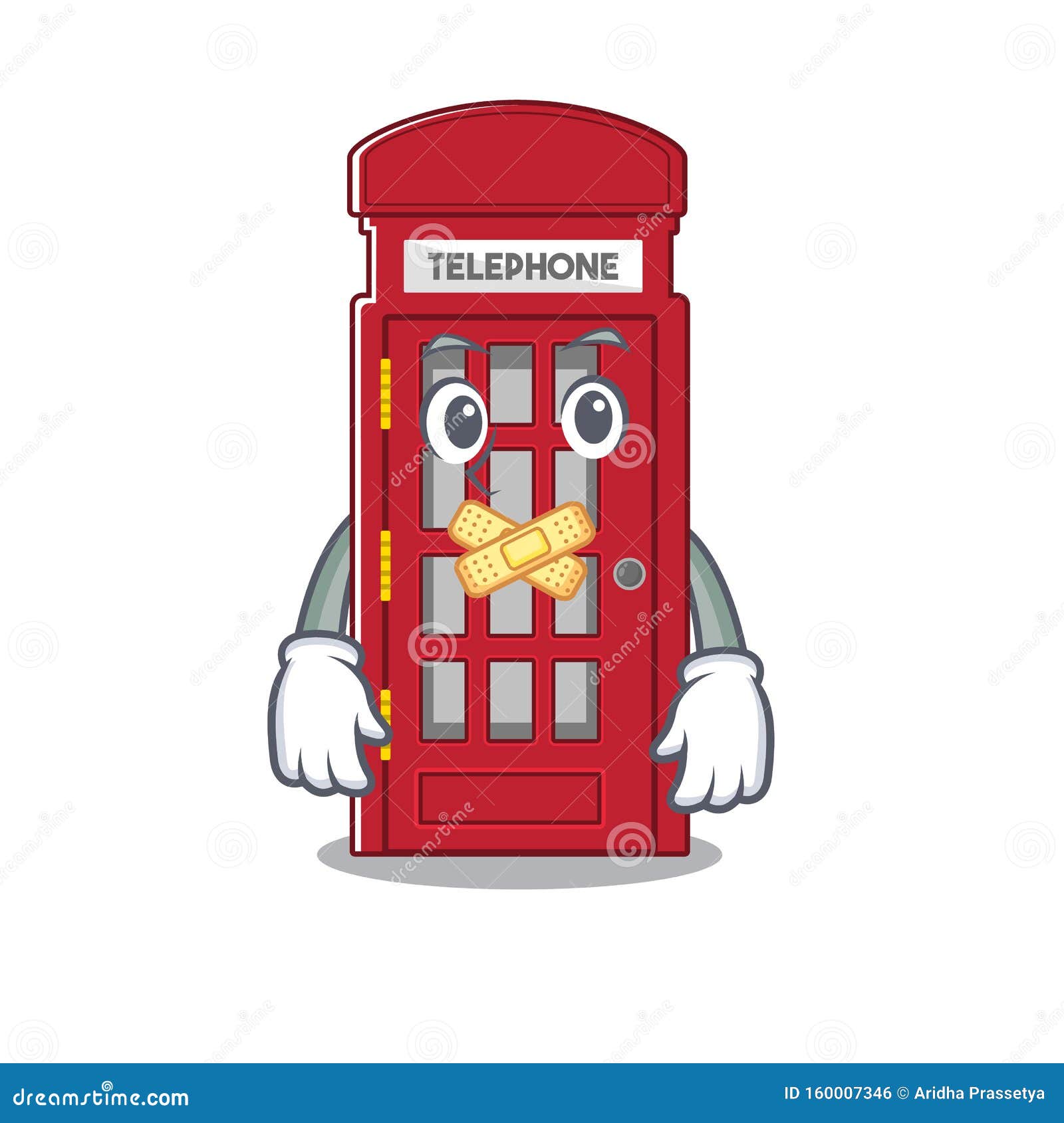 Silent Telephone Booth Isolated with the Cartoon Stock Vector ...