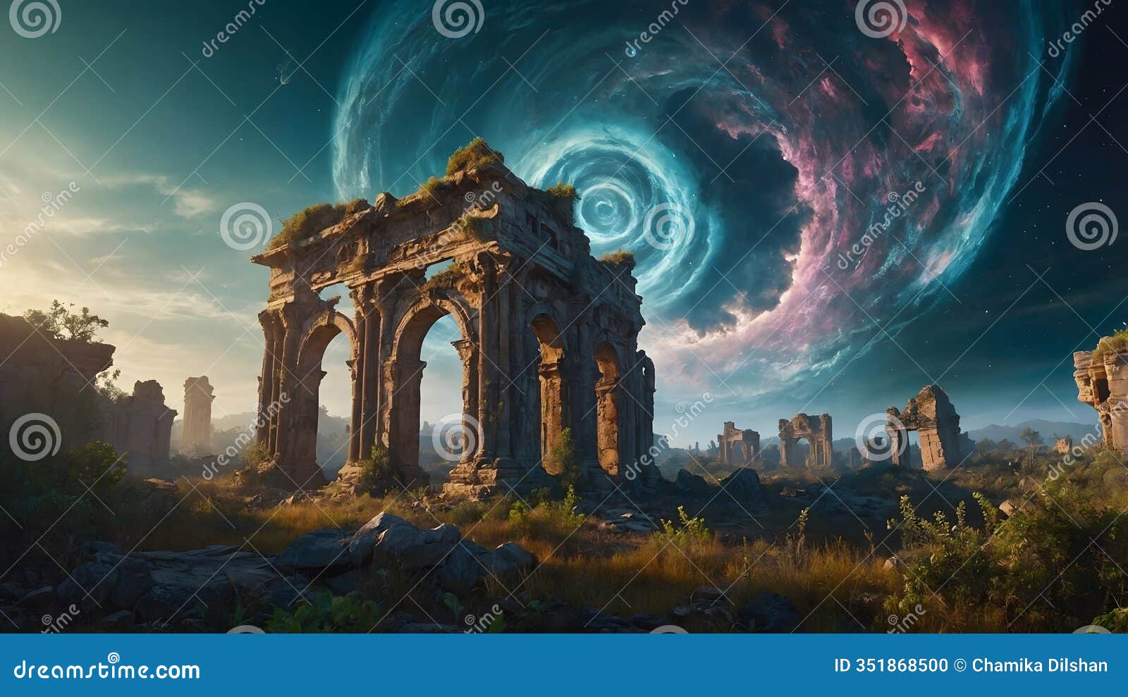 Silent Testaments: the Ruins of a Long-Lost Civilization Stock Photo ...