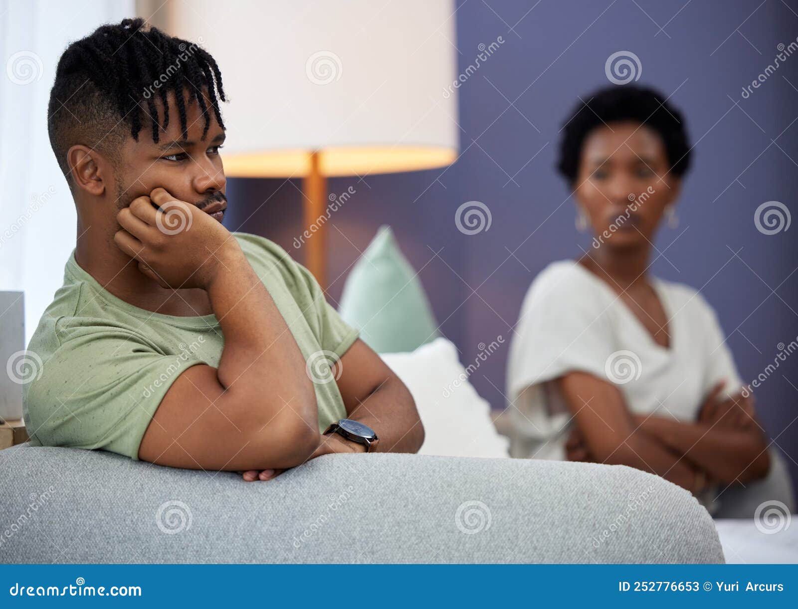 The Silent Treatment Again. a Young Couple Having an Argument at Home ...