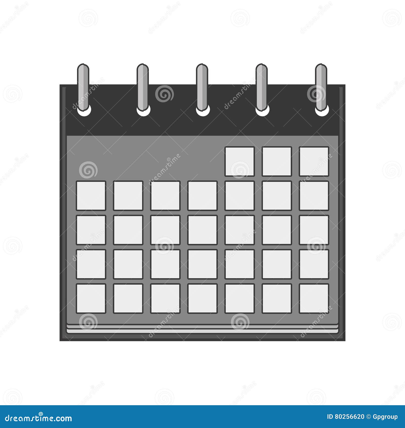 Silhouet Met De Spatie Van Kalenderdagen Vector Illustratie ...