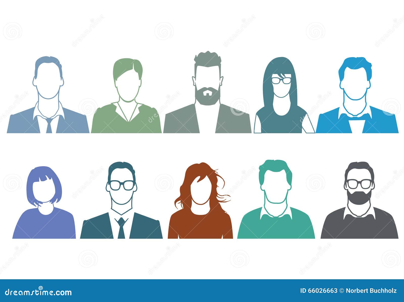 Silhouet Van Anonieme Mensen Vector Illustratie - Illustration of ...