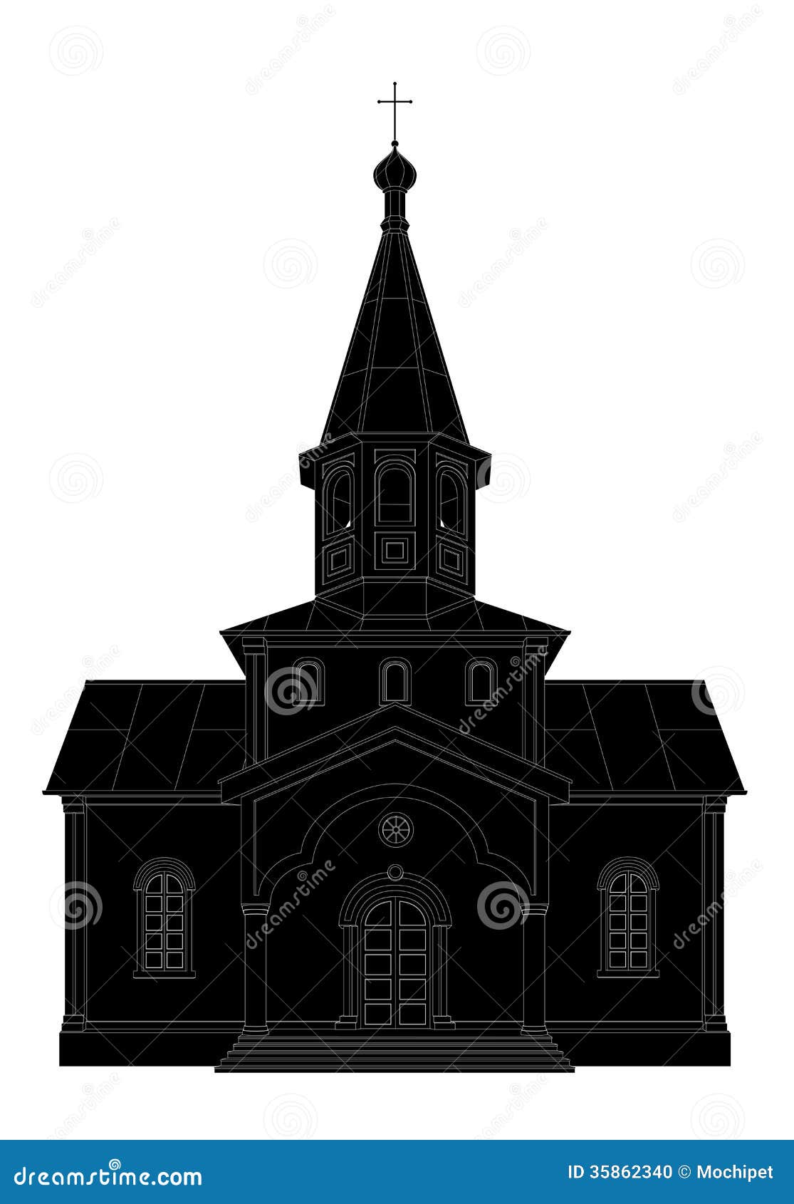 Kerk Silhouet Standing Skyline Nieuwkoop Noten WoodWideCities