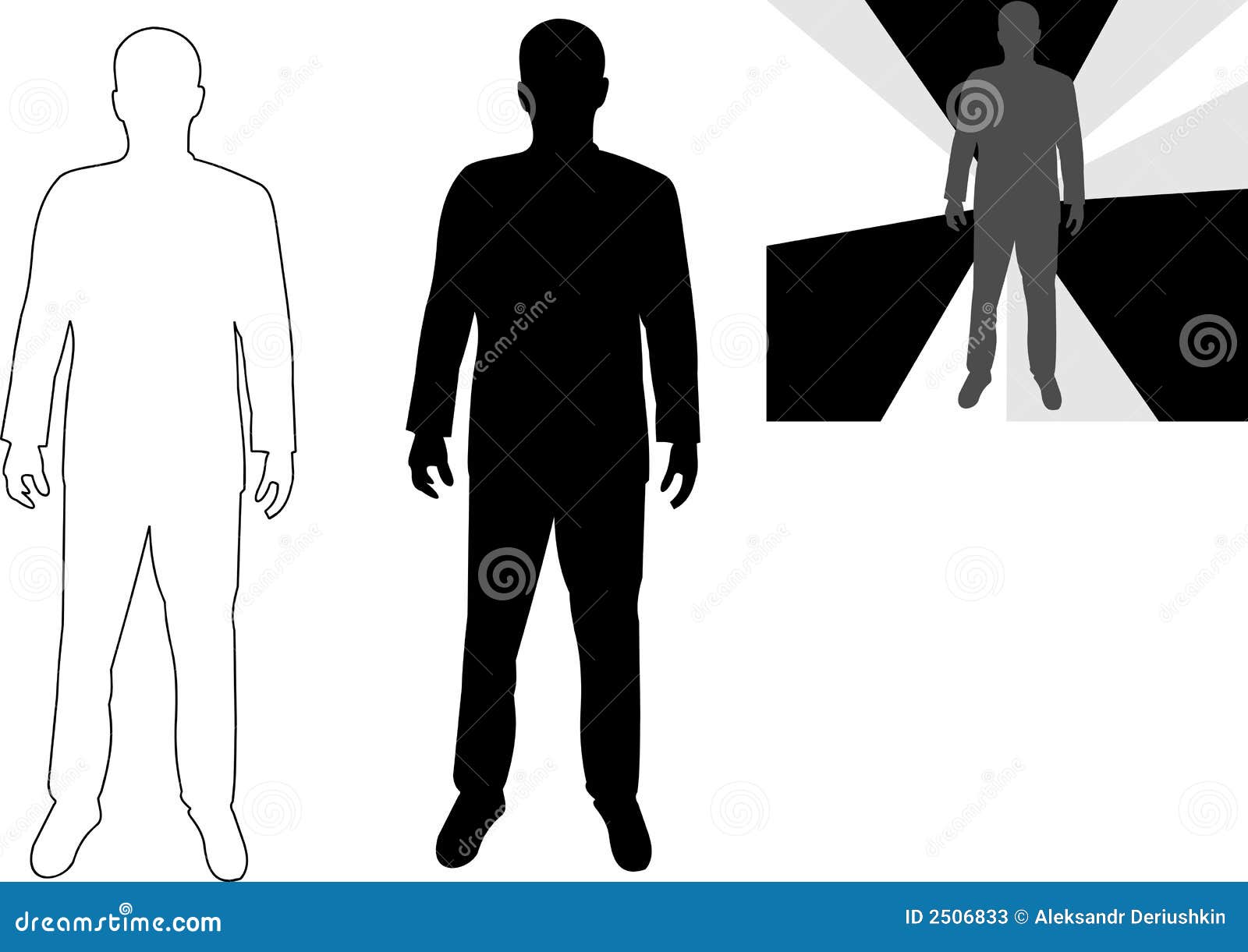 Silhouet van de persoon. vector illustratie. Illustration of persoon ...