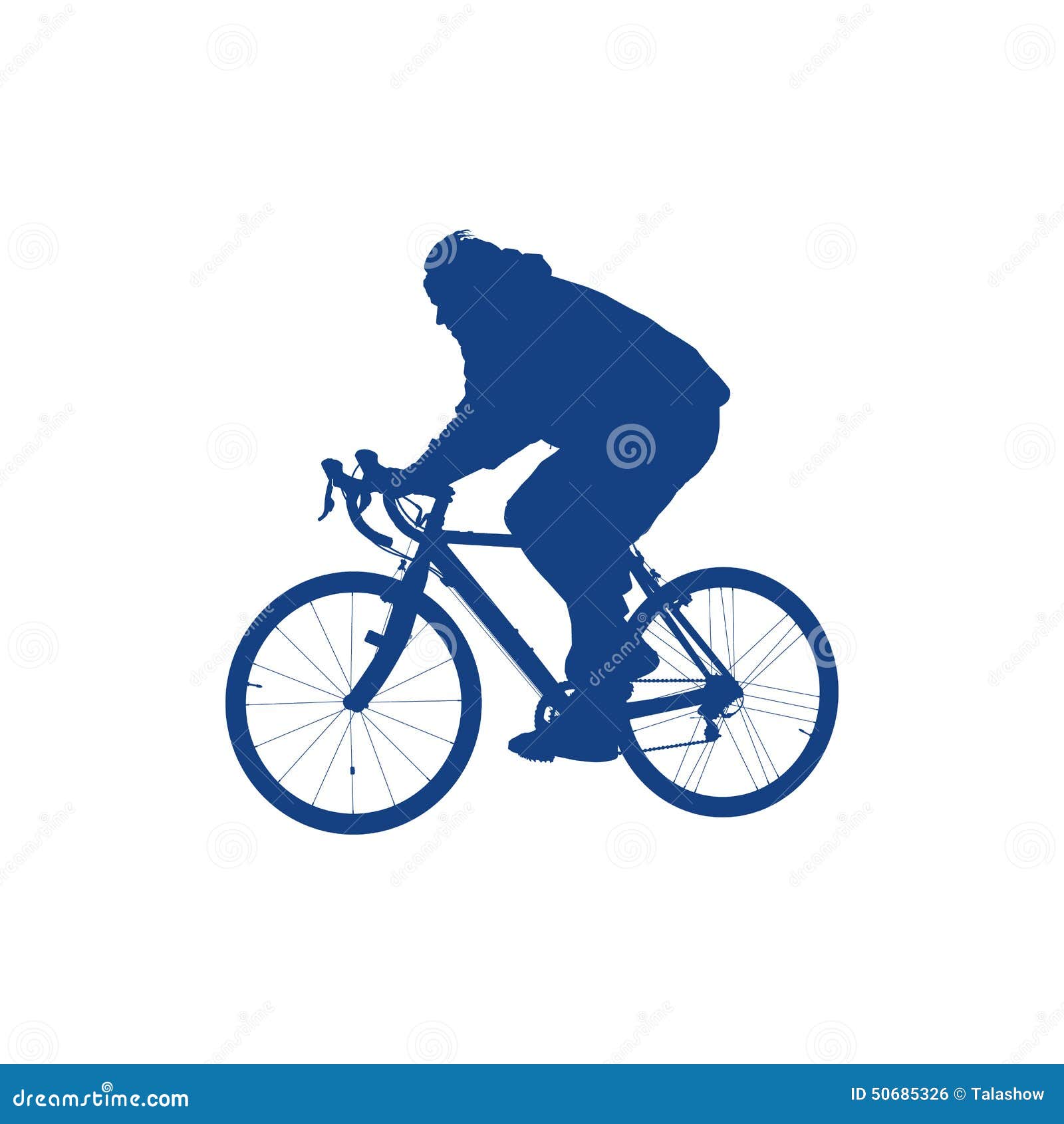 Silhouet van een fietser vector illustratie. Illustration of actie ...