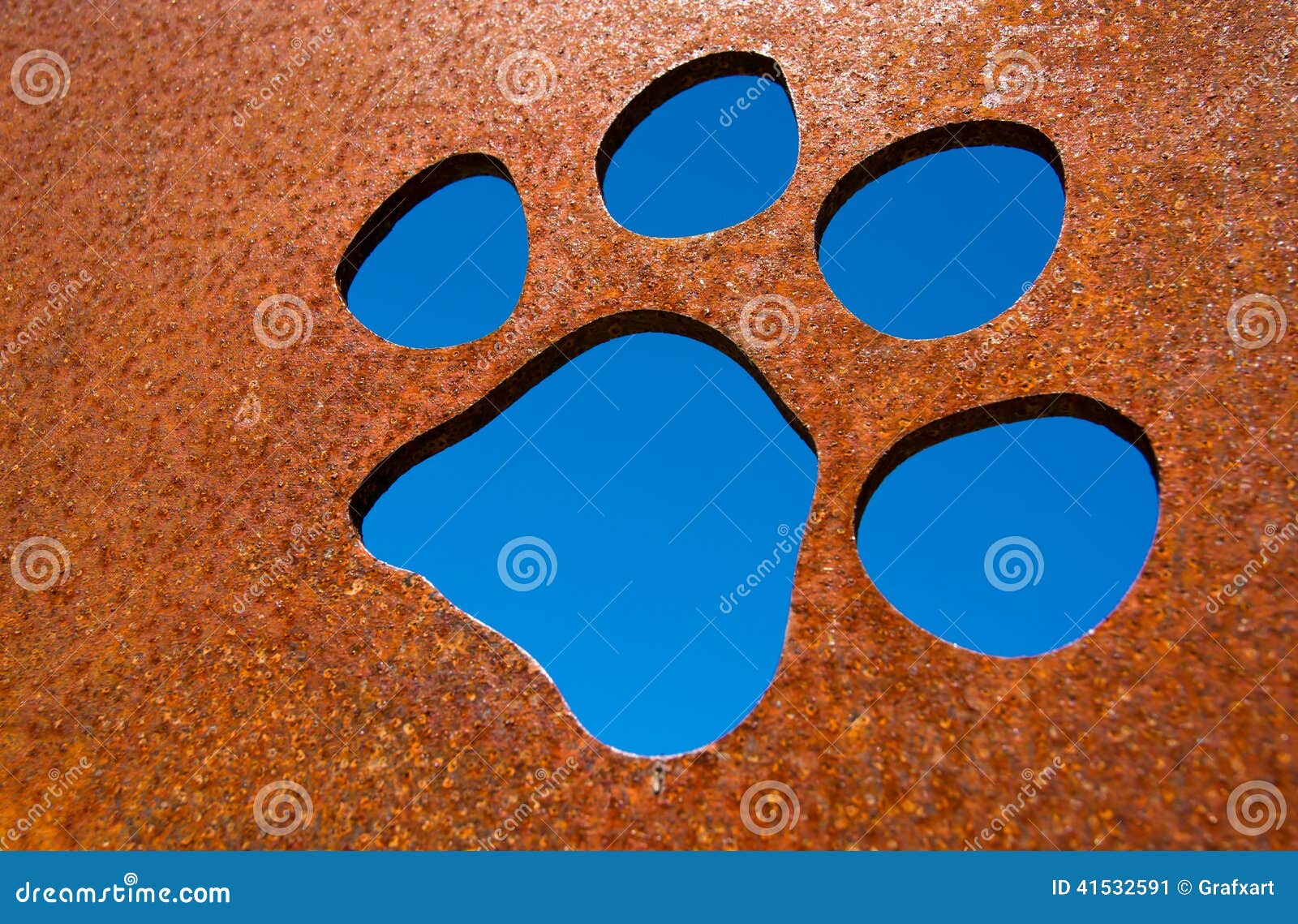 Silhouet Van Een Kattenpoot Stock Afbeelding - Image of voetafdruk ...