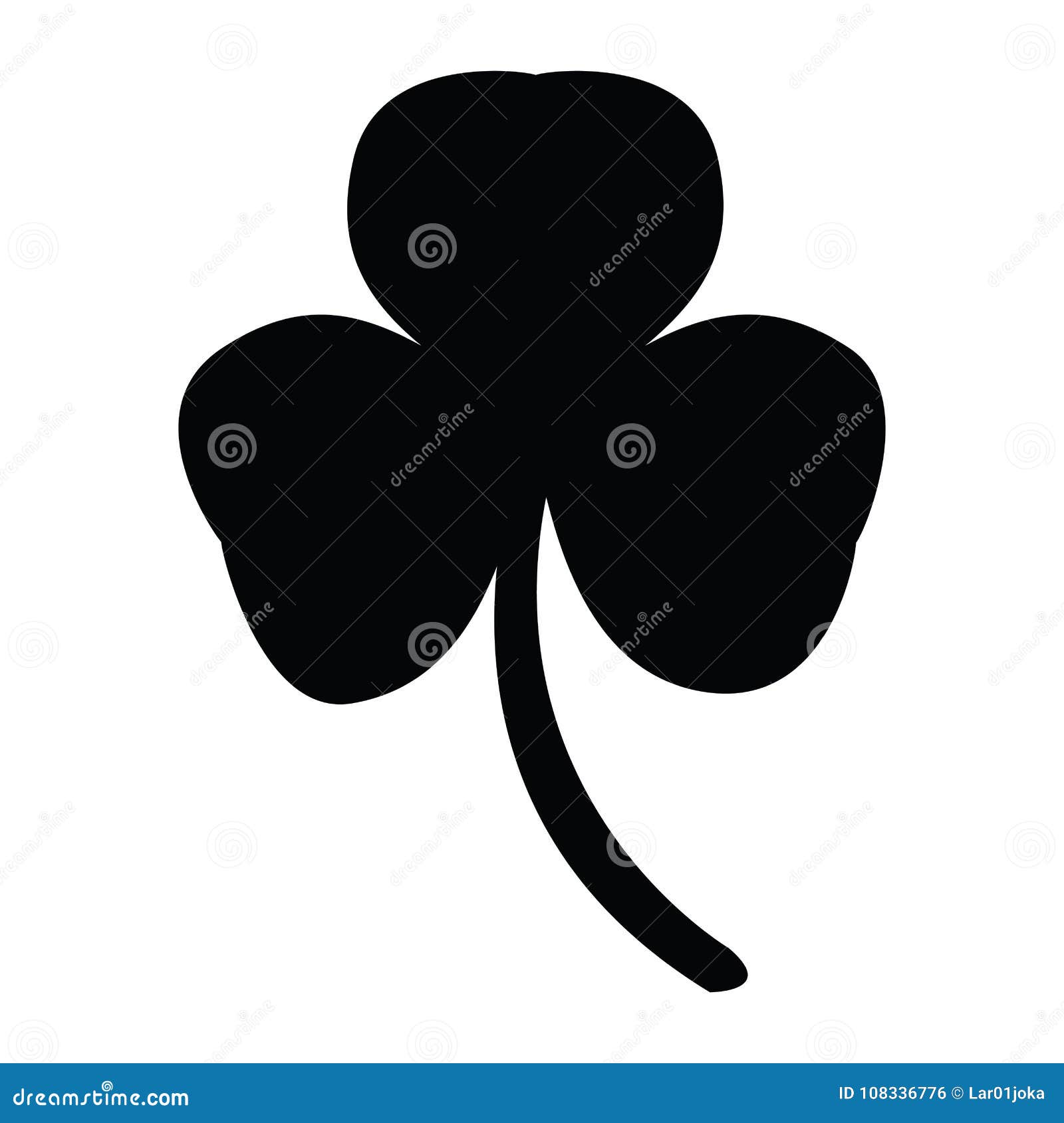 Silhouet van een klaver vector illustratie. Illustration of ontwerp ...