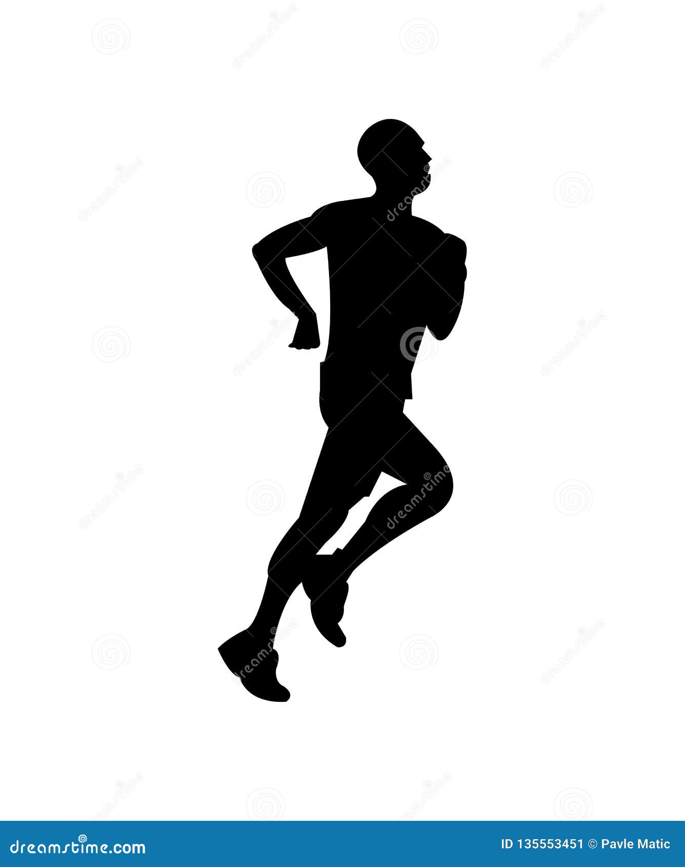 Silhouet Van Een Lopende Mens Vector Illustratie - Illustration of ...