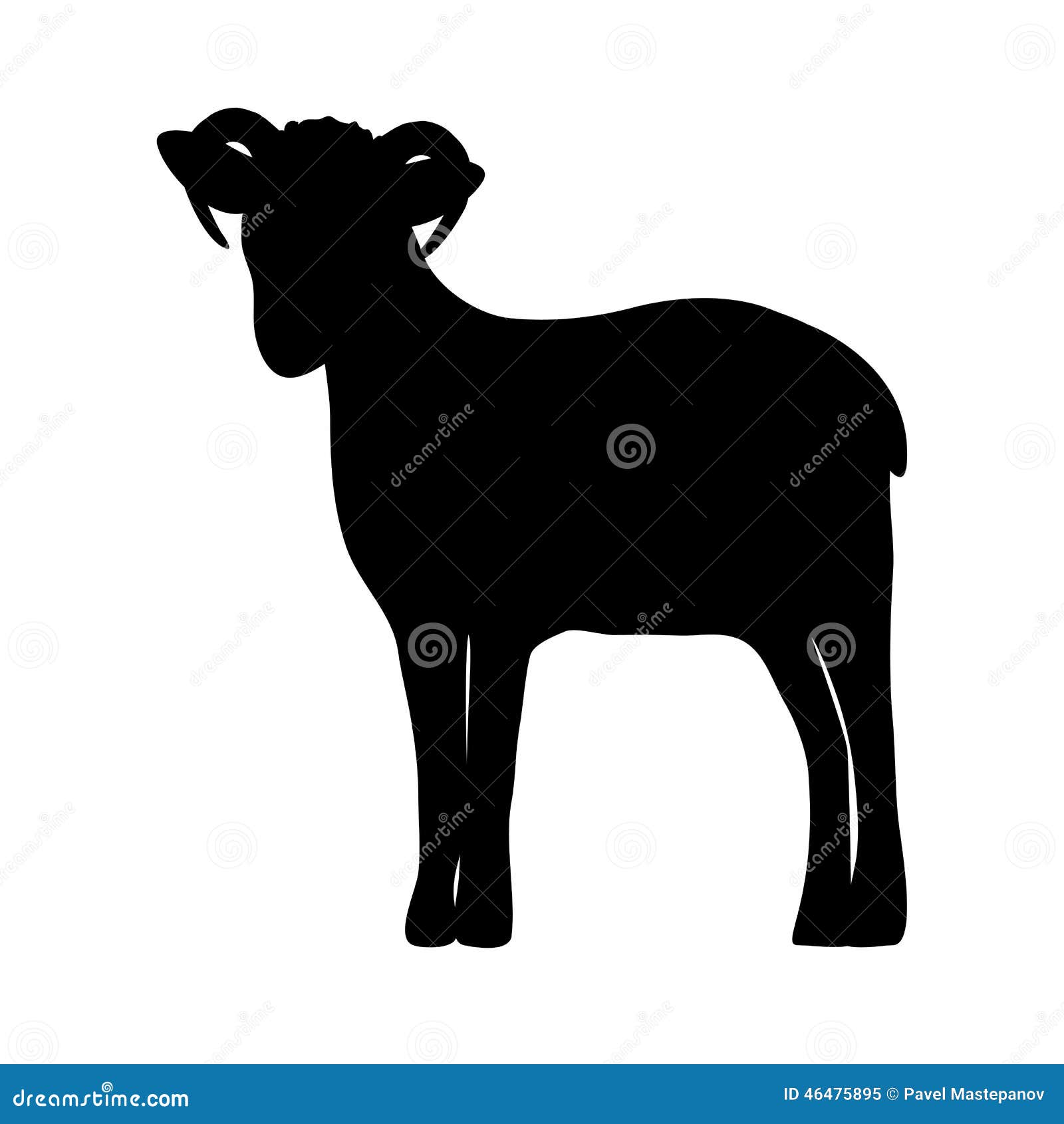 Silhouet van een schaap stock illustratie. Illustration of illustratie ...