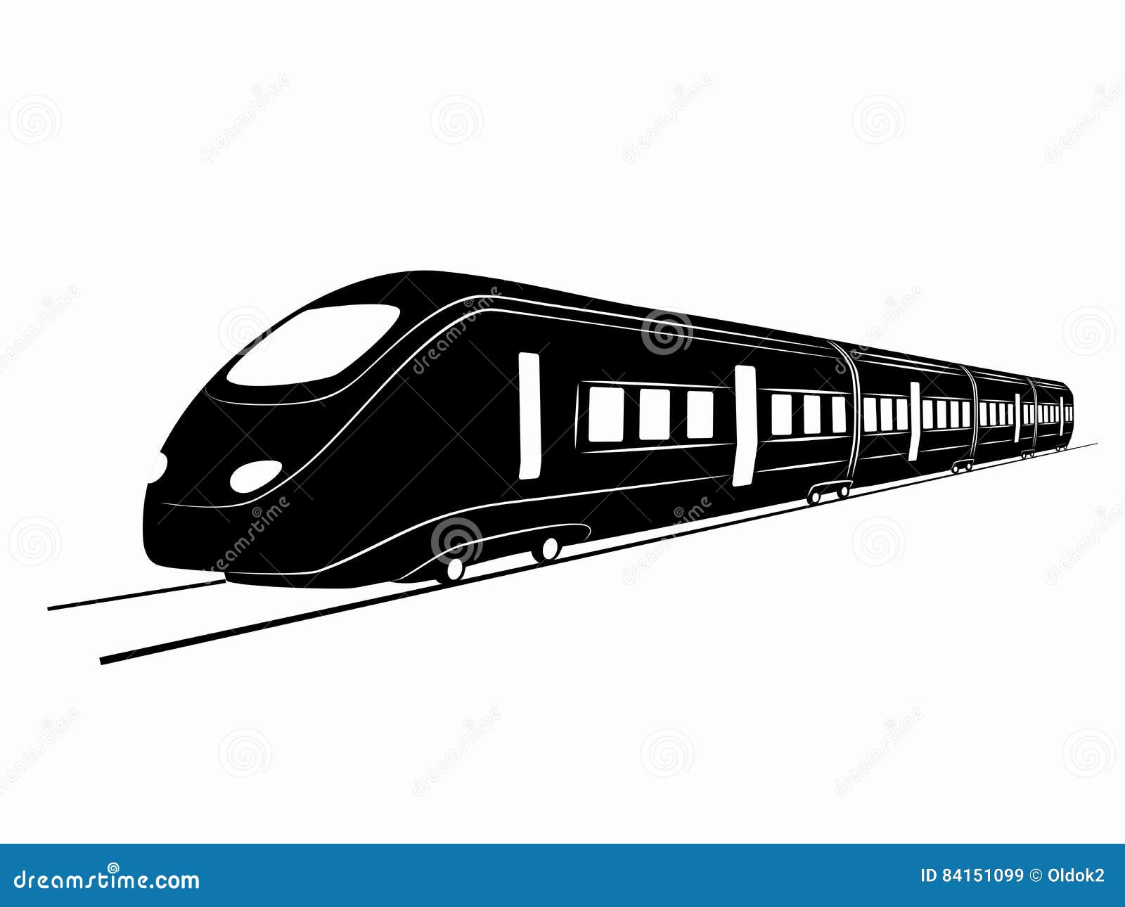 Silhouet Van Trein Vector Tekening Vector Illustratie - Illustration of sporen, spoorweg: 84151099
