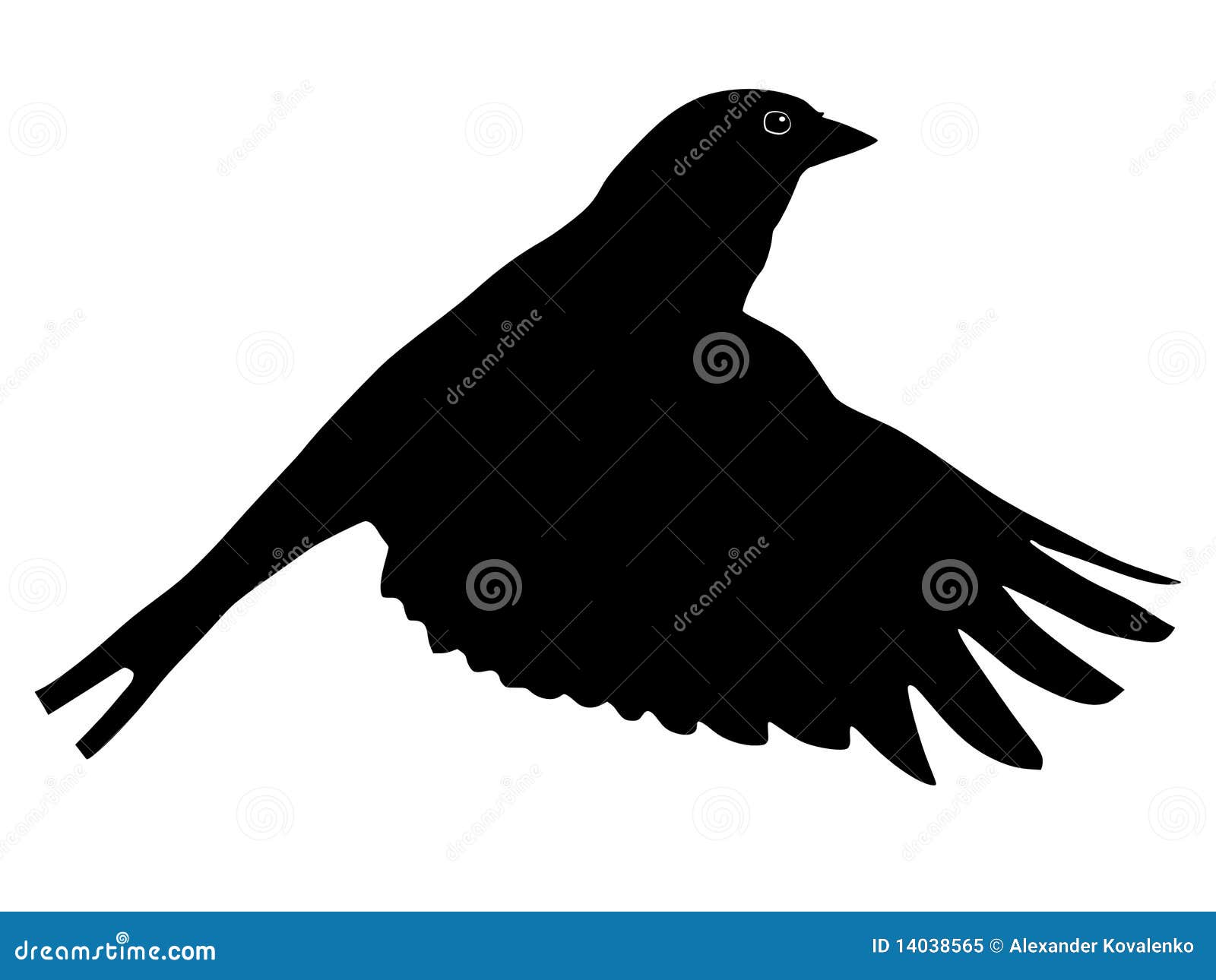 Silhouet van vink vector illustratie. Illustration of vleugel - 14038565