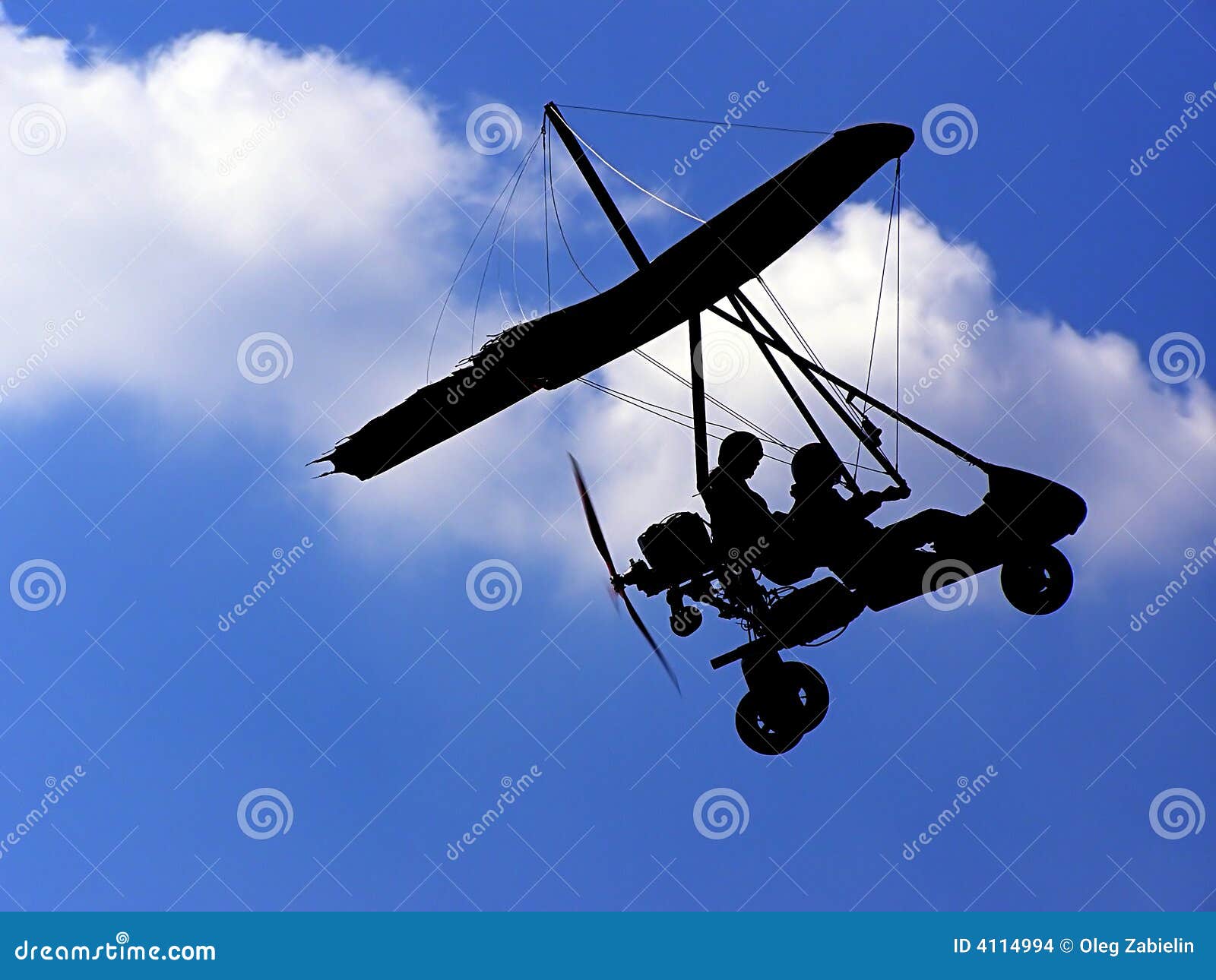 Silhouette stock photo. Image of activity, blue, glider - 4114994