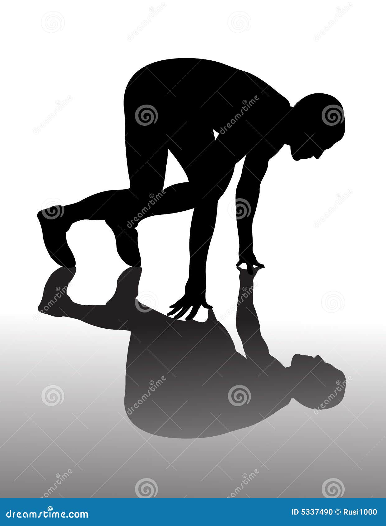 Silhouette stock vector. Illustration of compete, challenge - 5337490