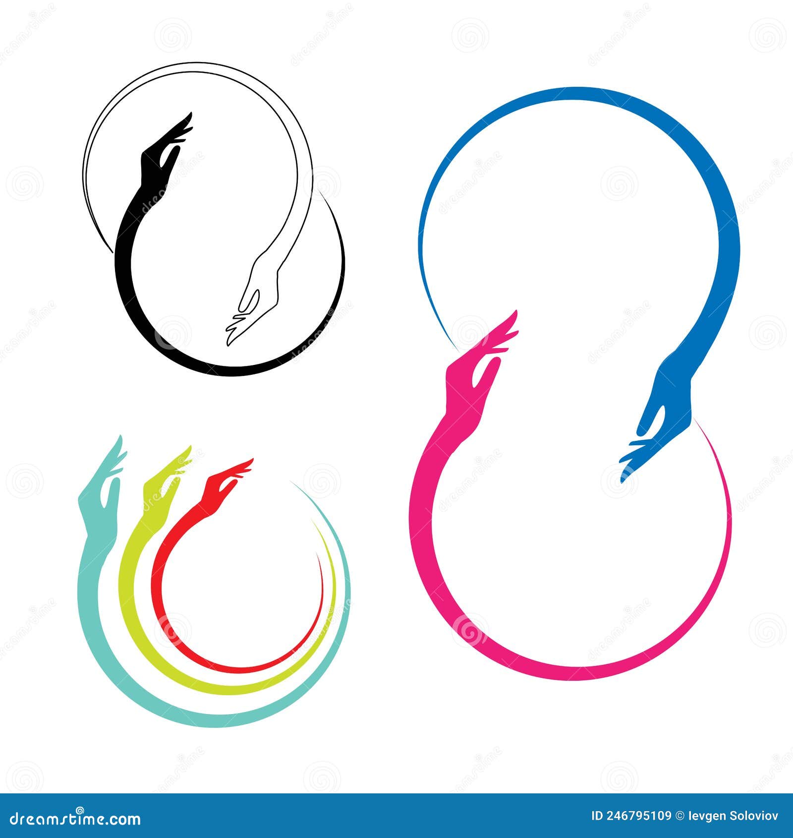 Human Hands Infinity Symbol Lines Stock Vector - Illustration of human ...