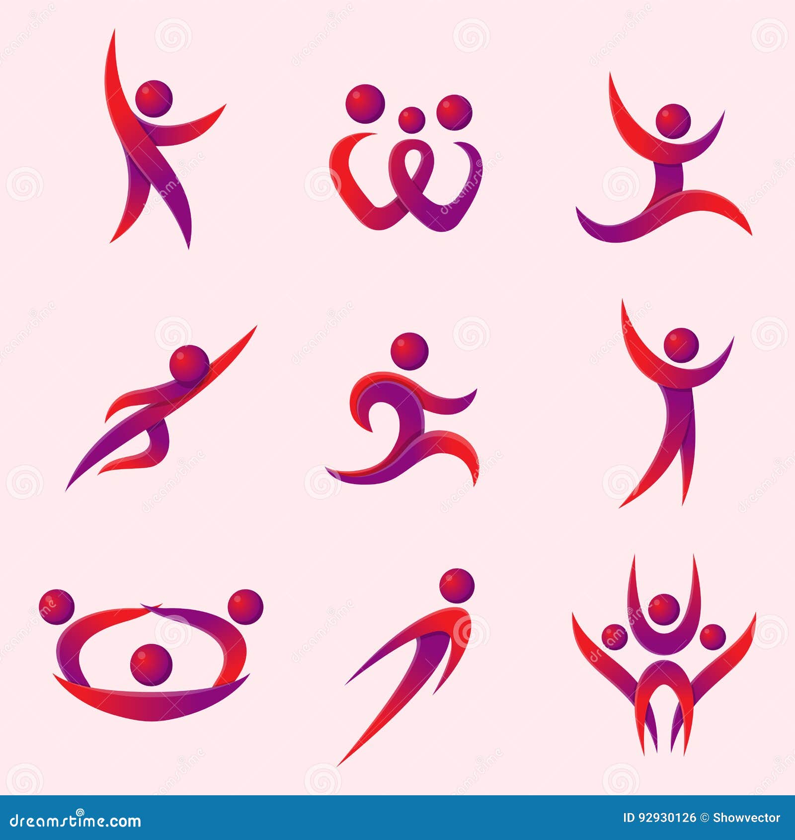 Silhouette Abstract People Performance Character Logo Human Figure Pose ...