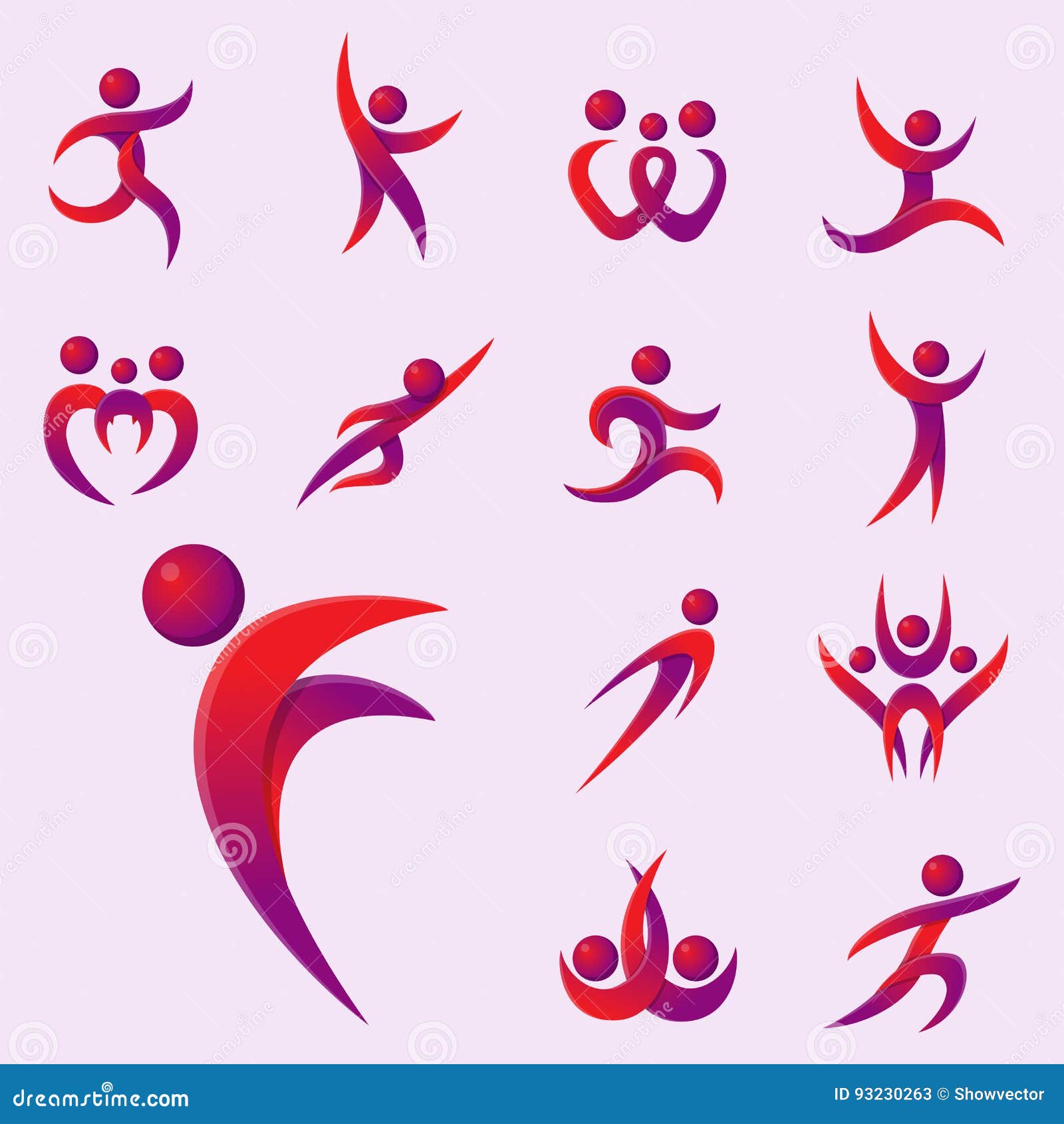 Silhouette Abstract People Performance Character Logo Human Figure Pose ...