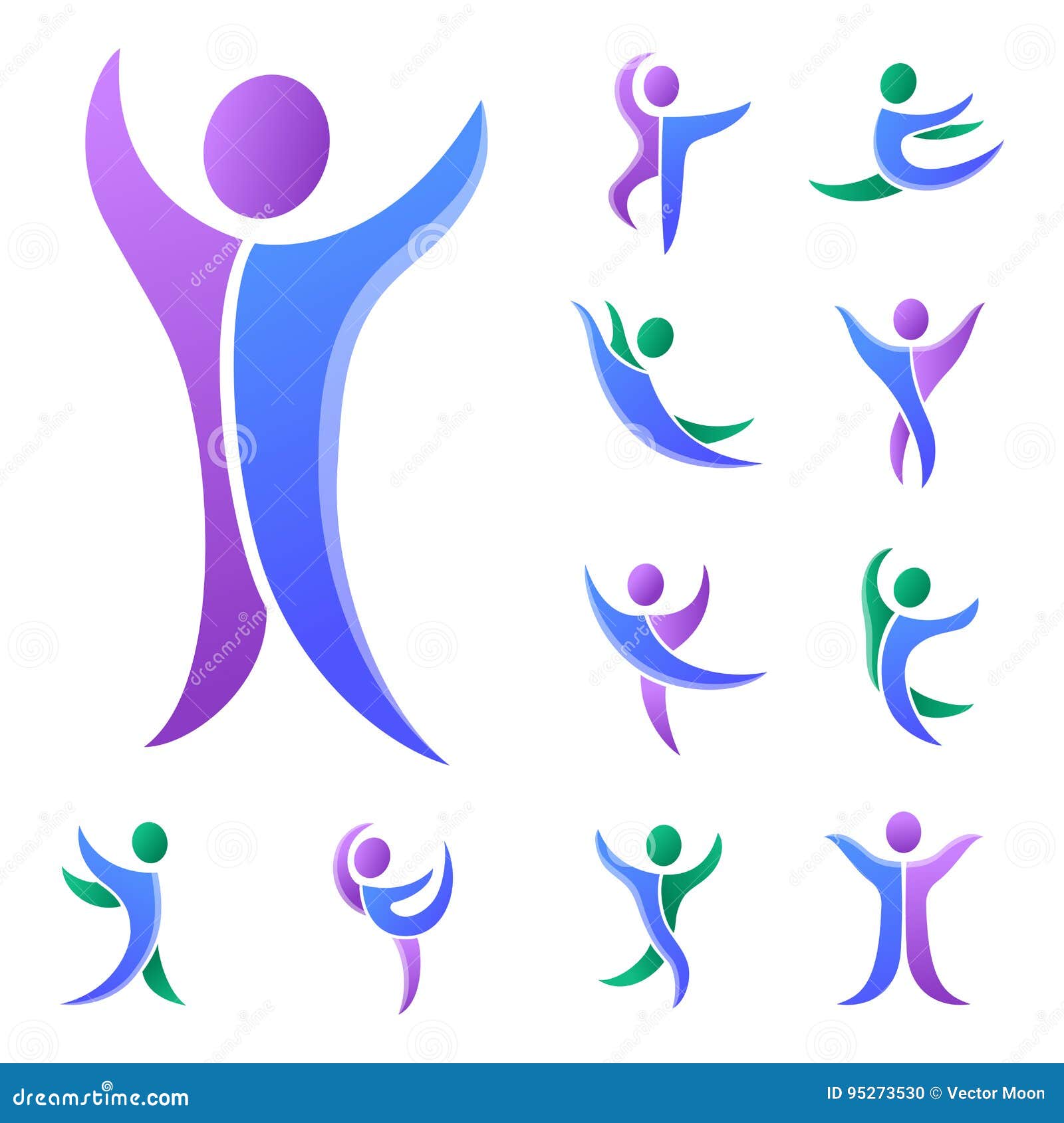 Silhouette Abstract People Performance Character Logo Human Figure Pose ...