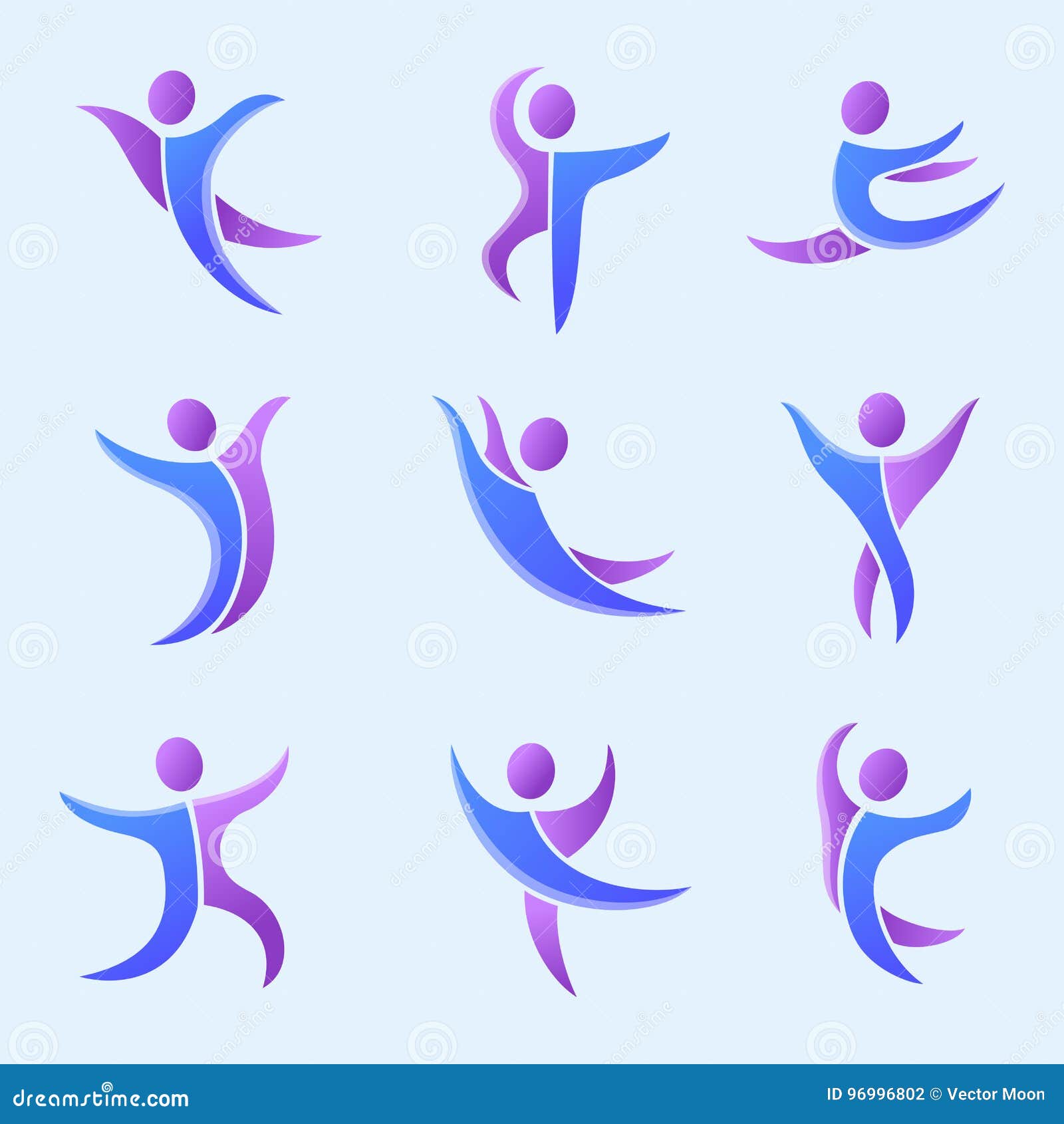 Silhouette Abstract People Performance Character Logo Human Figure Pose ...