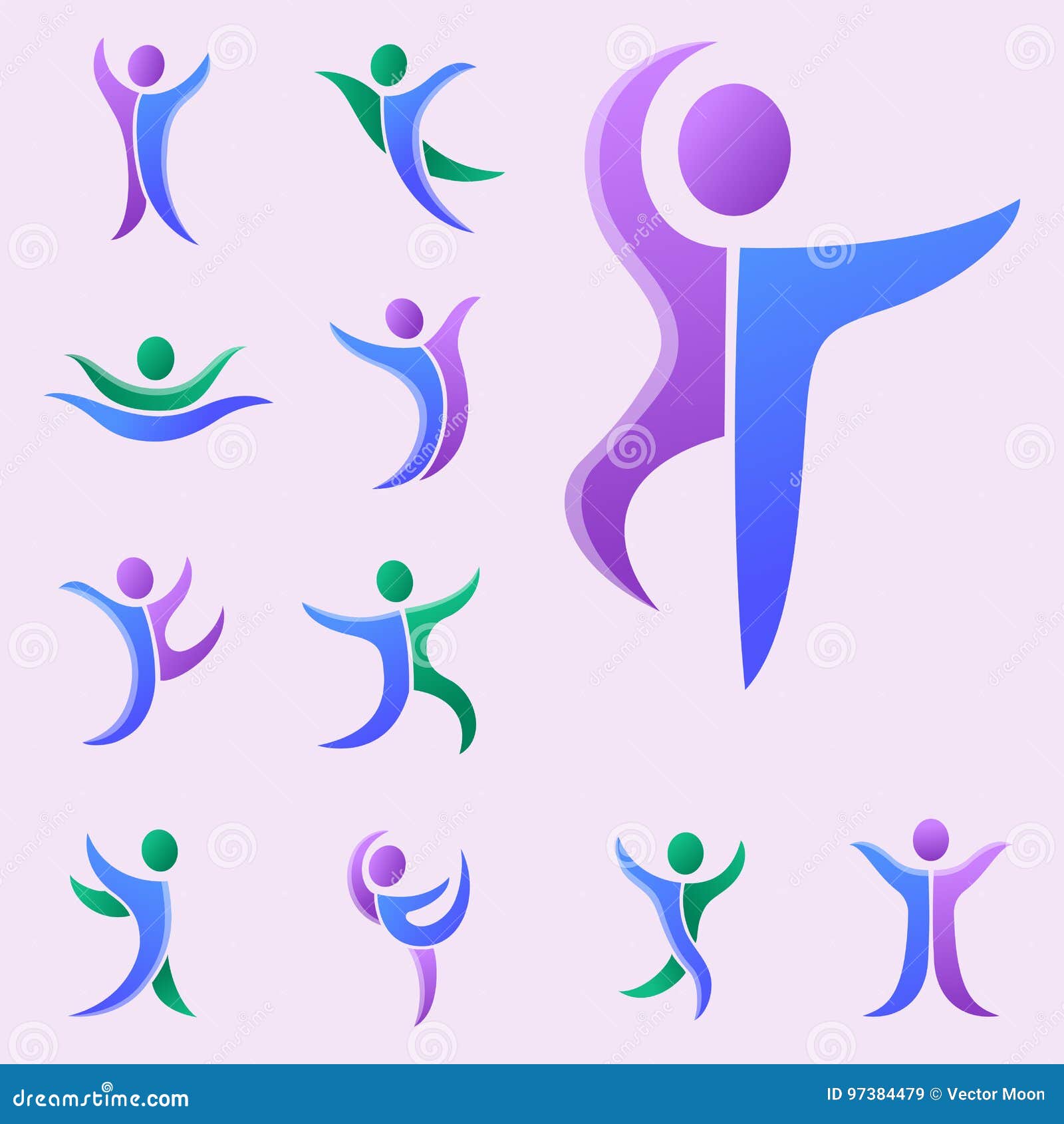 Silhouette Abstract People Performance Character Logo Human Figure Pose ...