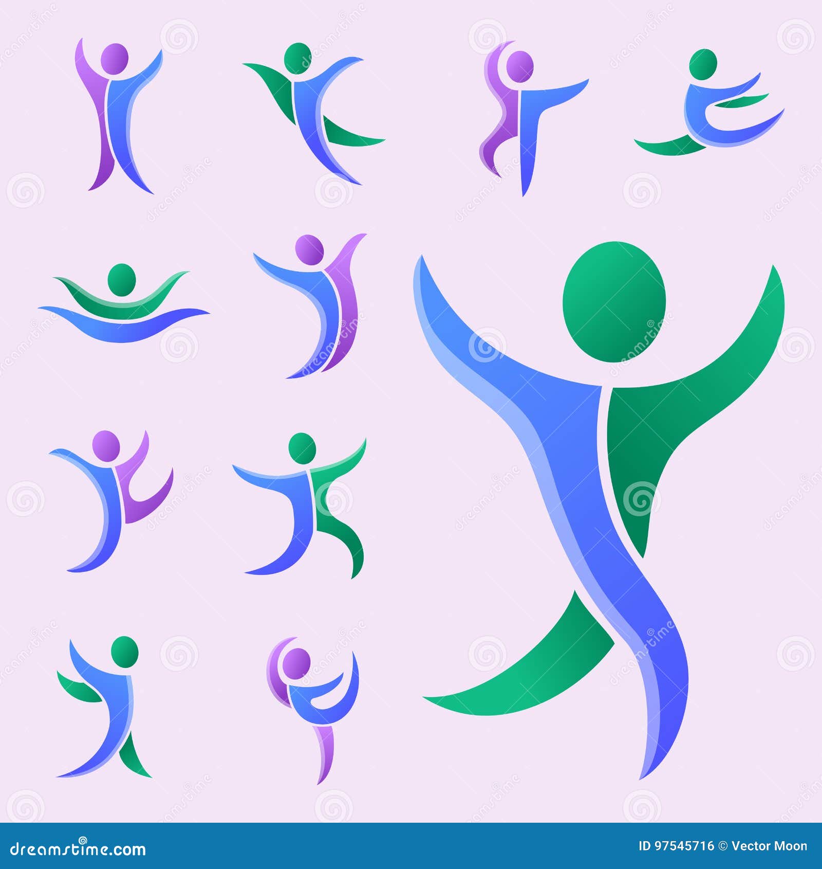 Silhouette Abstract People Performance Character Logo Human Figure Pose ...