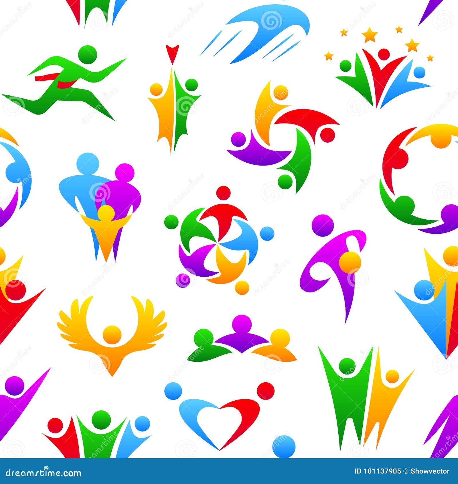 Silhouette of Abstract People Shape Logo Human Figure Pose Vector ...